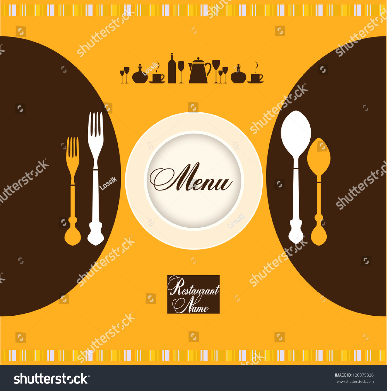 Yellow Restaurant Menu Stock Vector (Royalty Free) 120375826 | Shutterstock