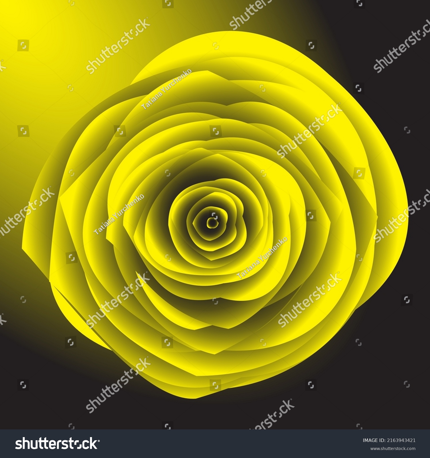 Yellow Rose Vector Background Black Stock Vector (Royalty Free ...