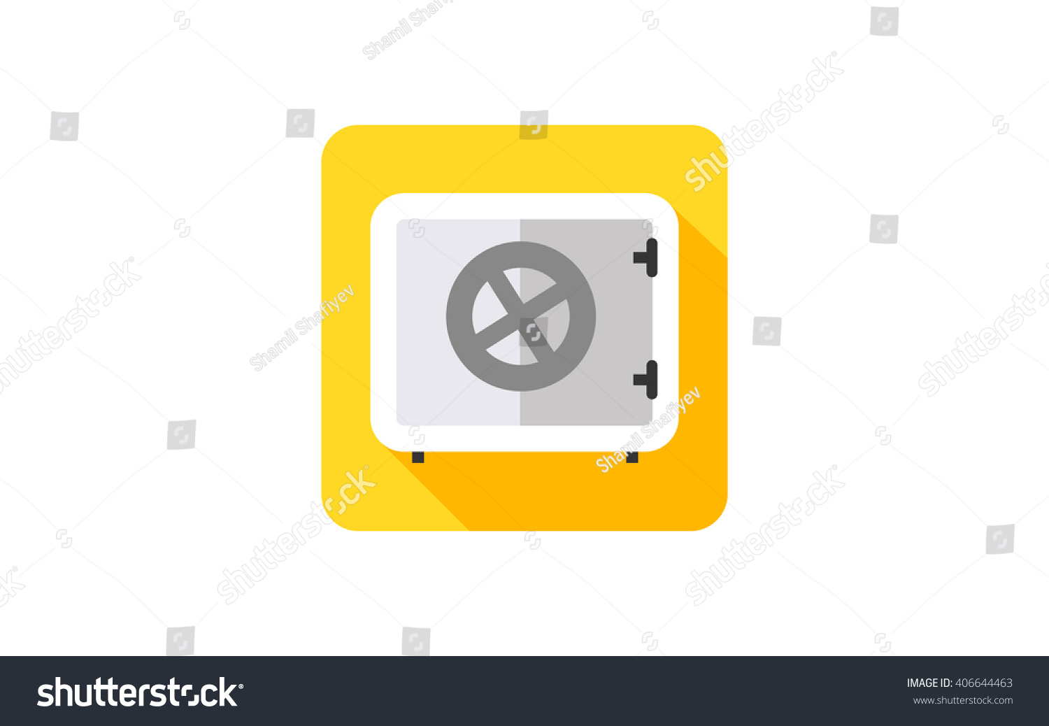Yellow Safe Icon Stock Vector (Royalty Free) 406644463