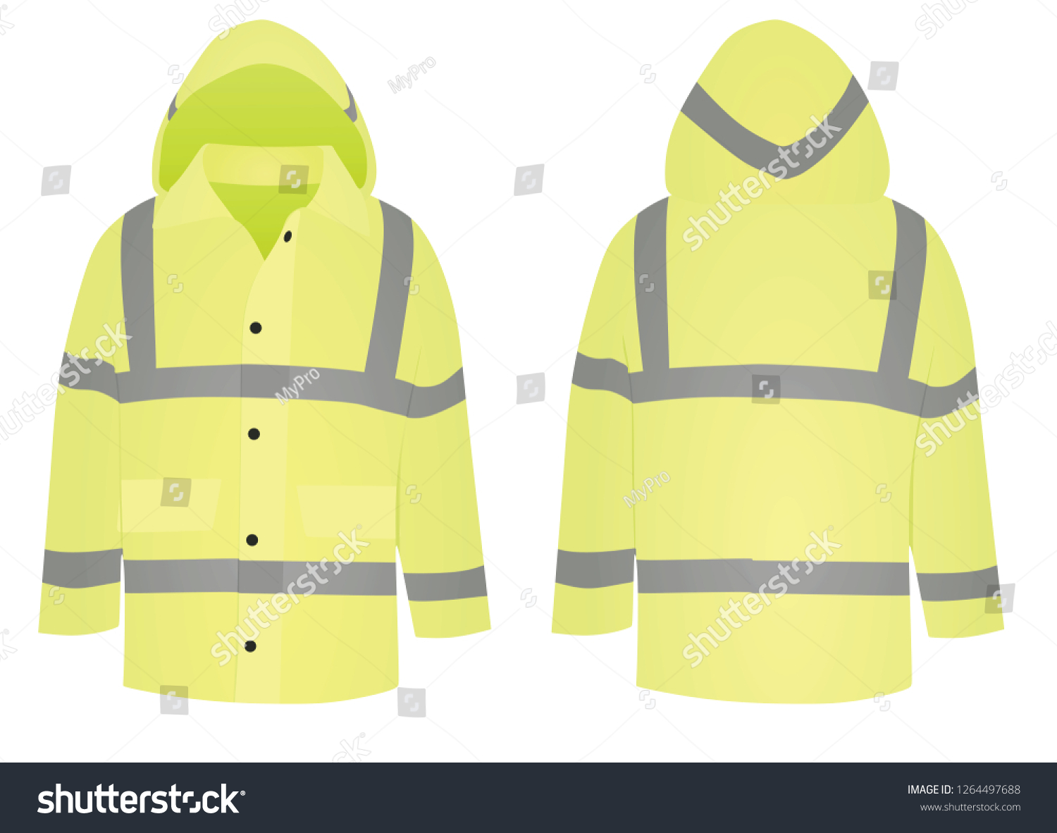 Yellow Safety Jacket Vector Illustration Stock Vector (Royalty Free ...