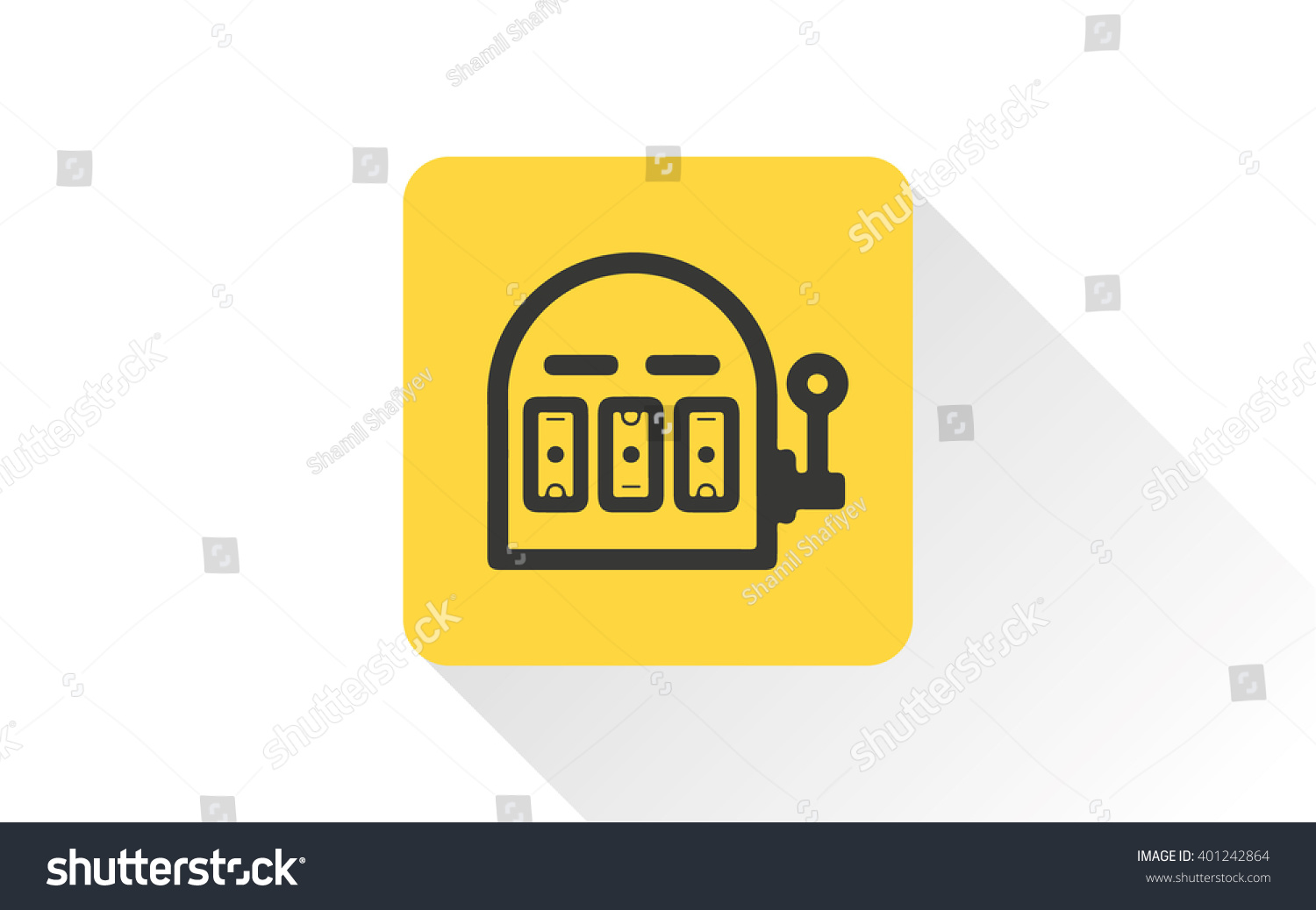 Yellow Slot Machine Icon Stock Vector (Royalty Free) 401242864 ...