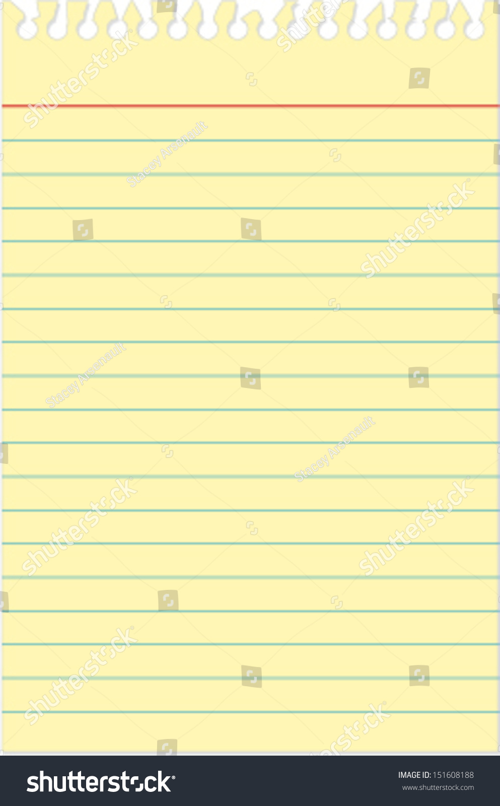 Yellow Small Notebook Paper Stock Vector 151608188 - Shutterstock