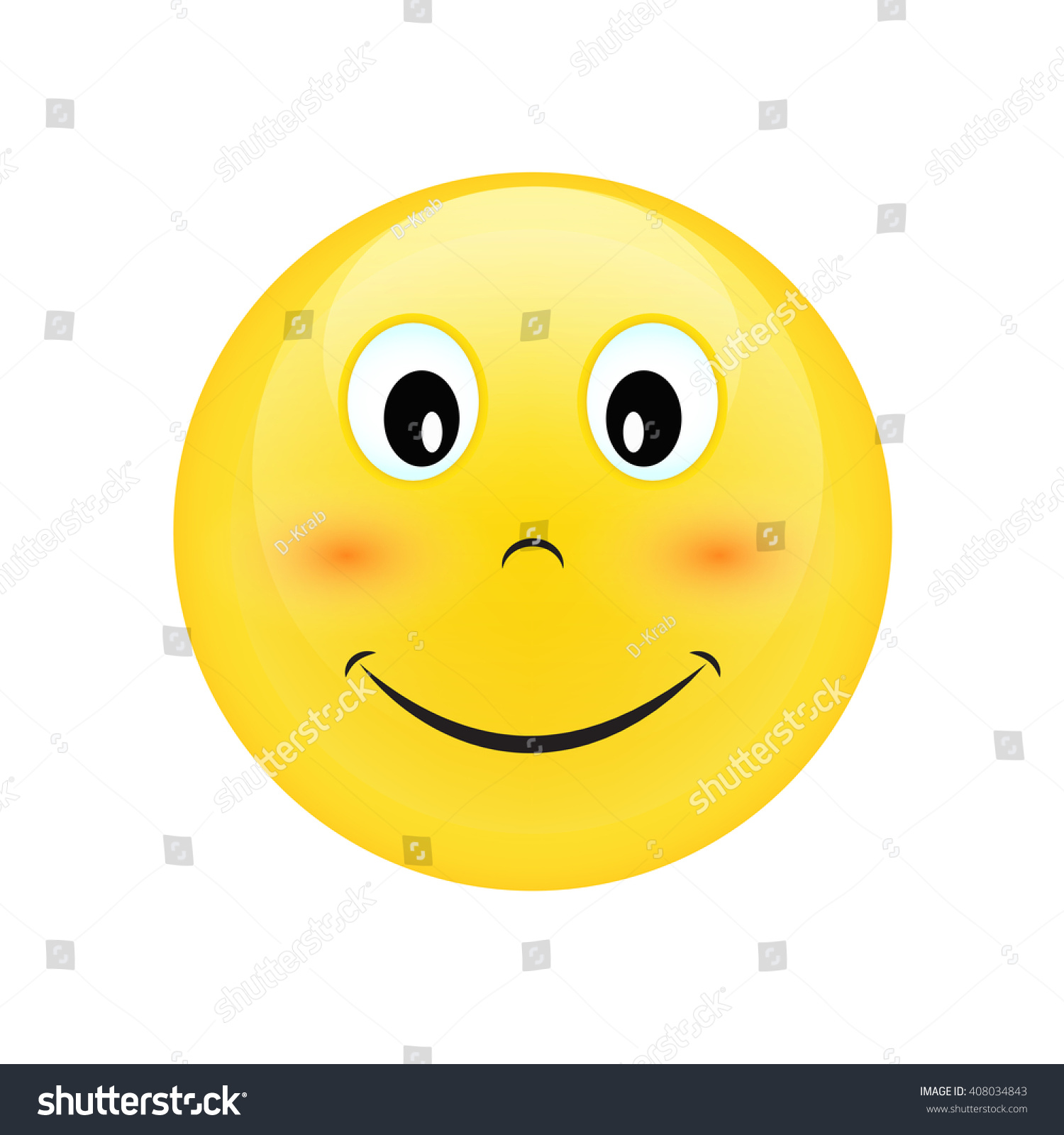 Yellow Smile Face Vector Illustration Stock Vector (Royalty Free ...