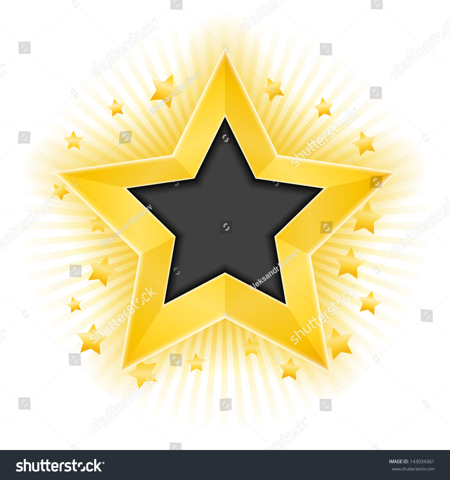 Yellow Star Vector Eps10 Illustration Stock Vector (Royalty Free) 143034361
