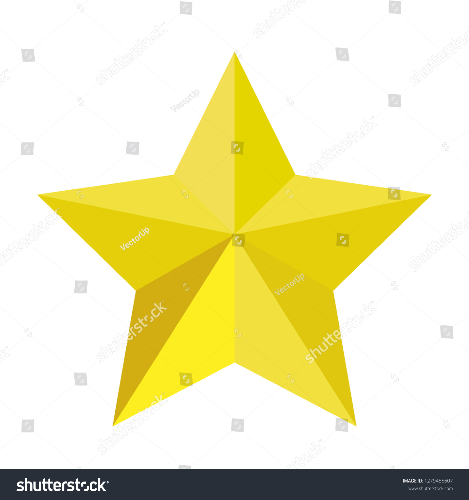 Yellow Star Vector Flat Shape Element Stock Vector (Royalty Free ...