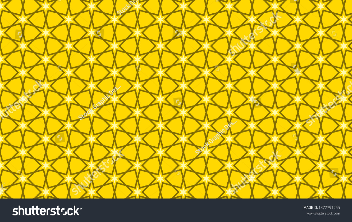 Yellow Stars Pattern Stock Vector (Royalty Free) 1372791755