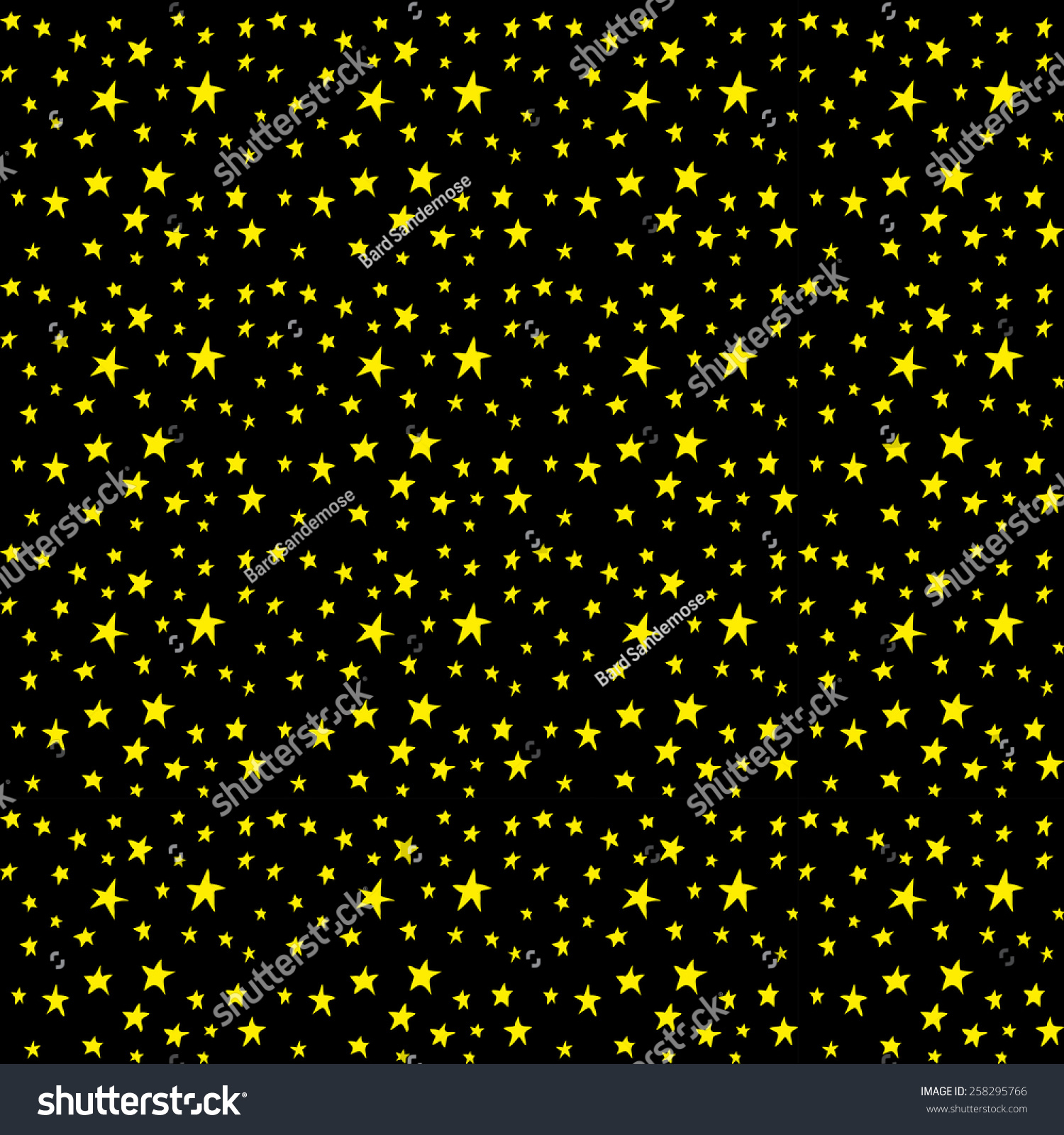 Yellow Stars Pattern Stock Vector (Royalty Free) 258295766 | Shutterstock