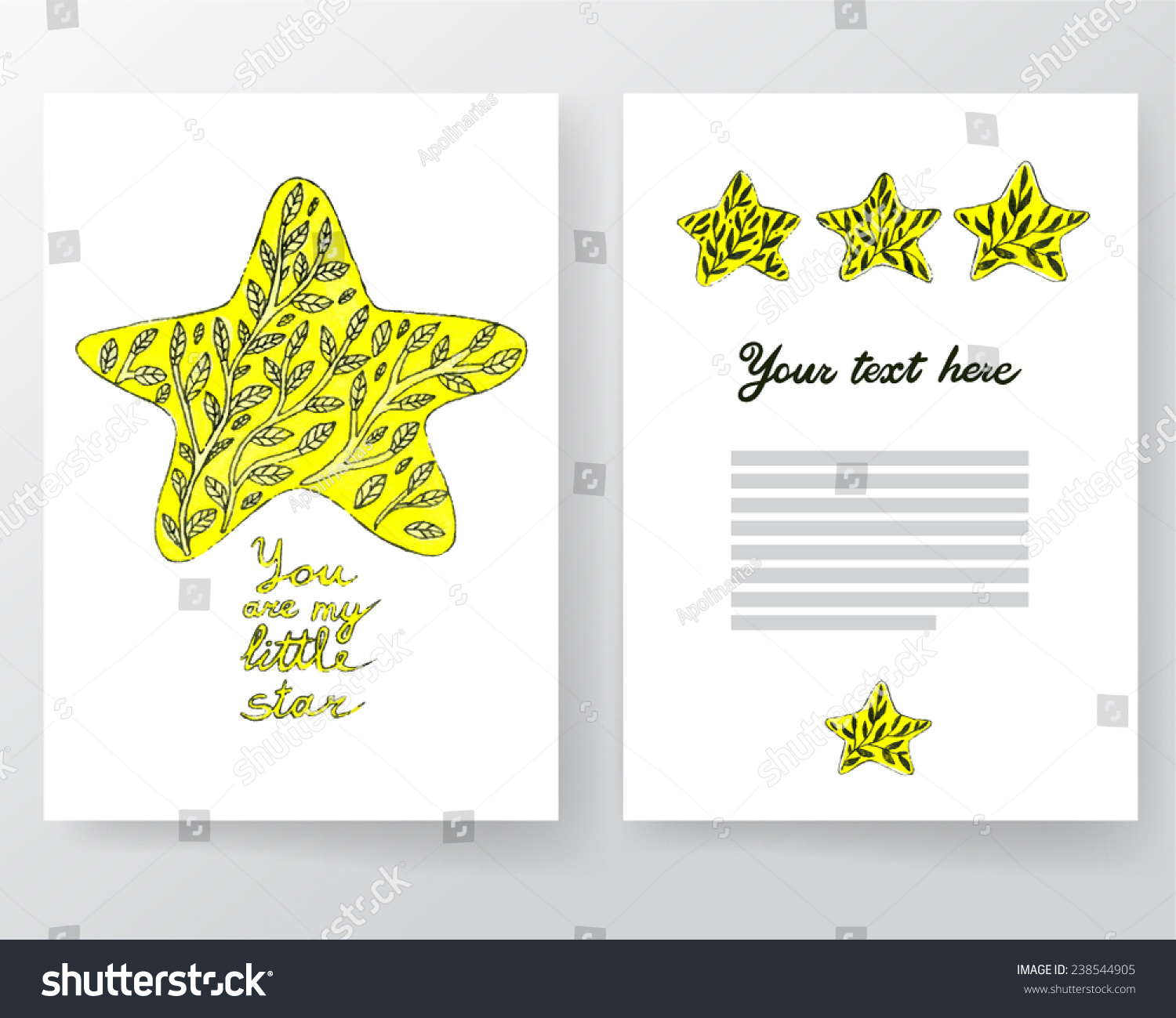 Yellow Stars Template Stock Vector (Royalty Free) 238544905 | Shutterstock