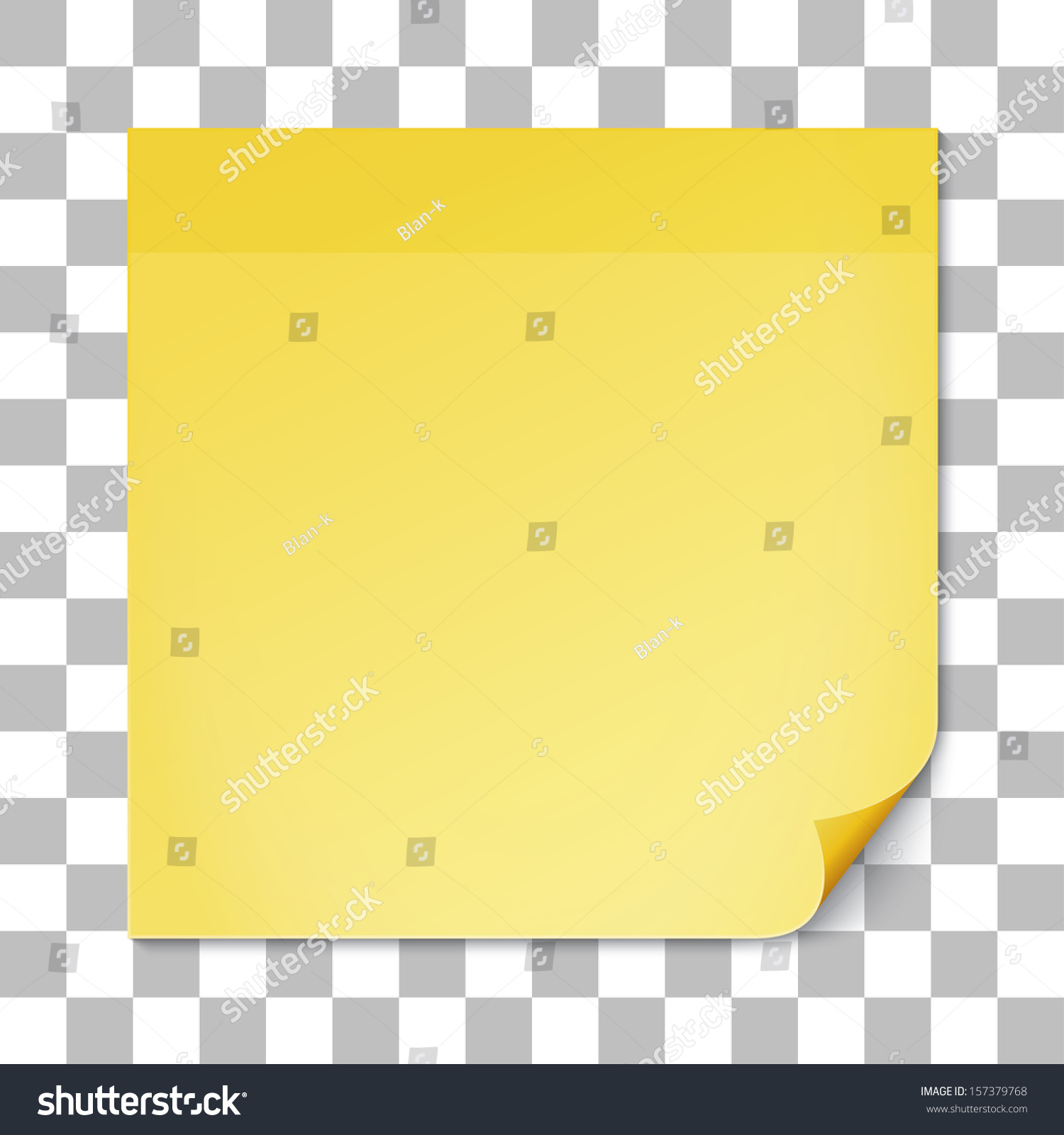 Yellow Stick Note On Transparent Texture Stock Vector (Royalty Free ...