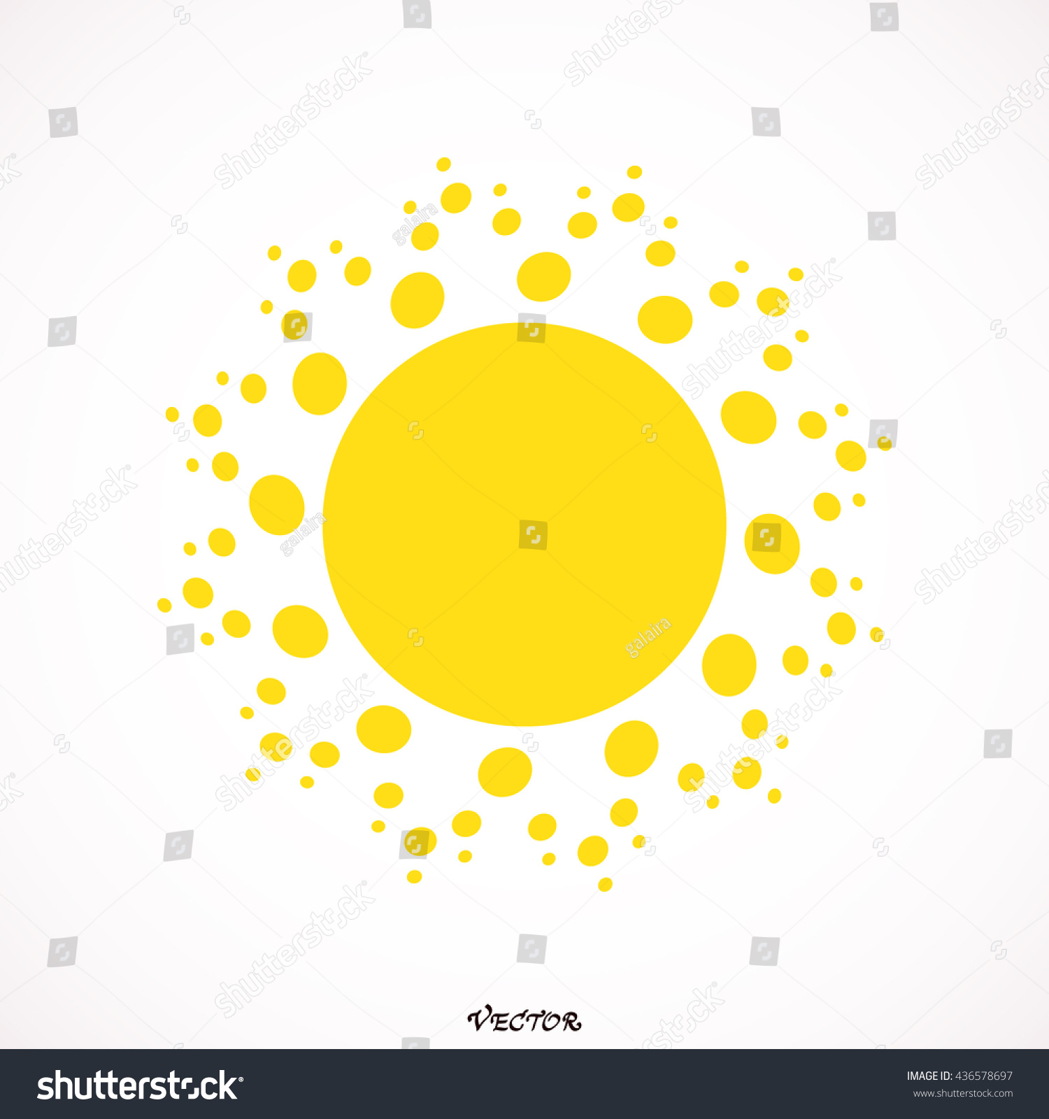 Yellow Sun Stock Vector (Royalty Free) 436578697