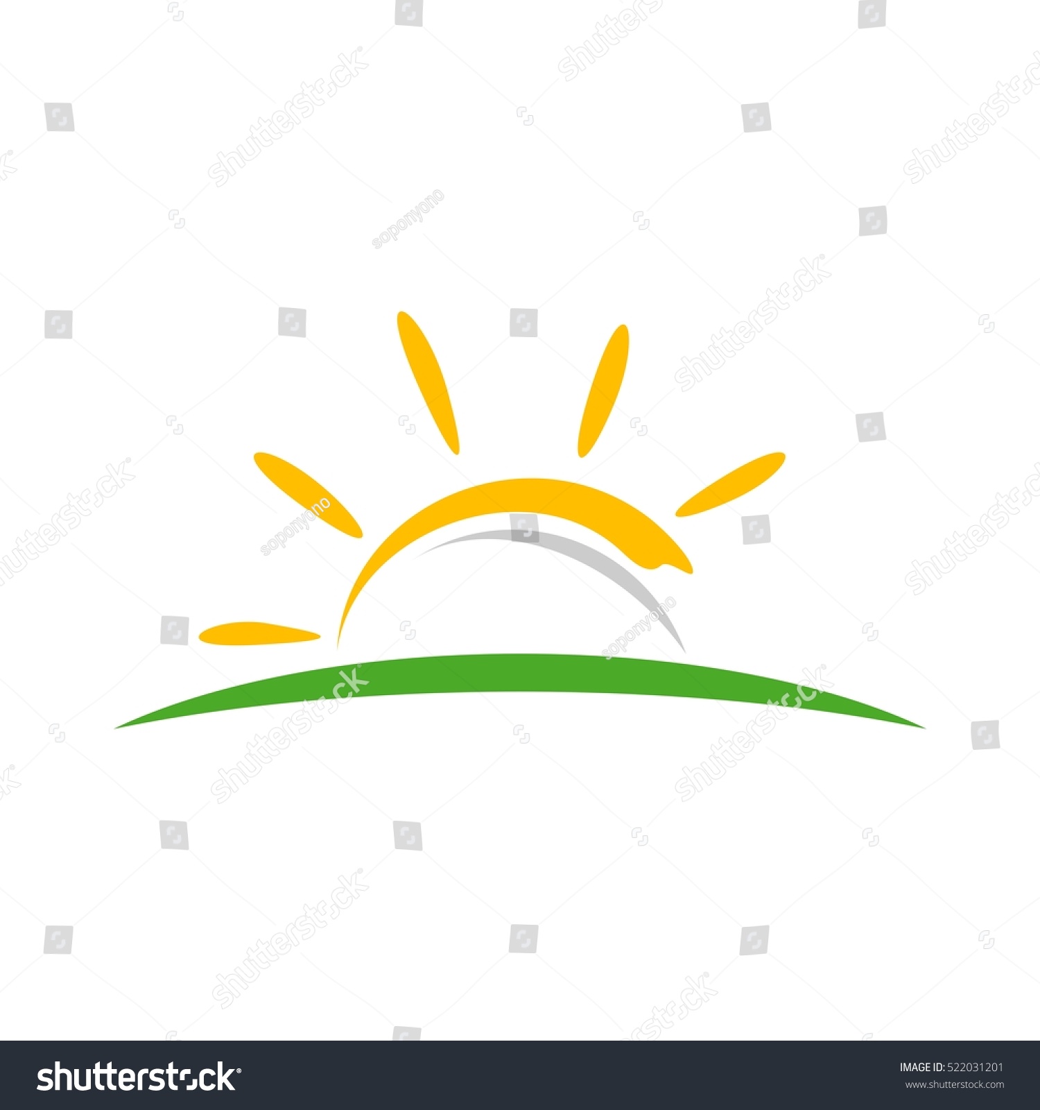 Yellow Sun Vector Logo Template Illustration Stock Vector (Royalty Free ...