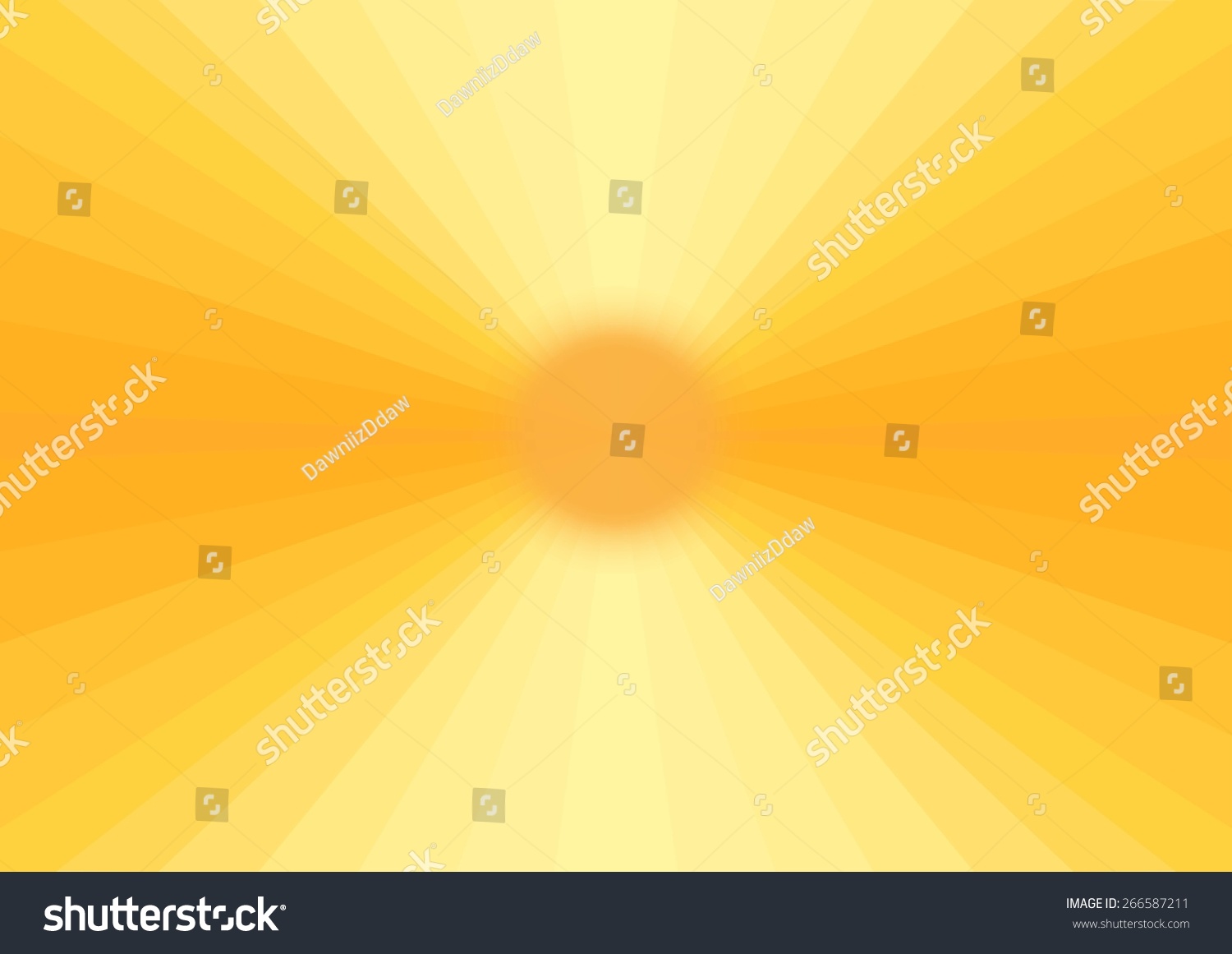 Yellow Sunburst Vector Stock Vector (Royalty Free) 266587211