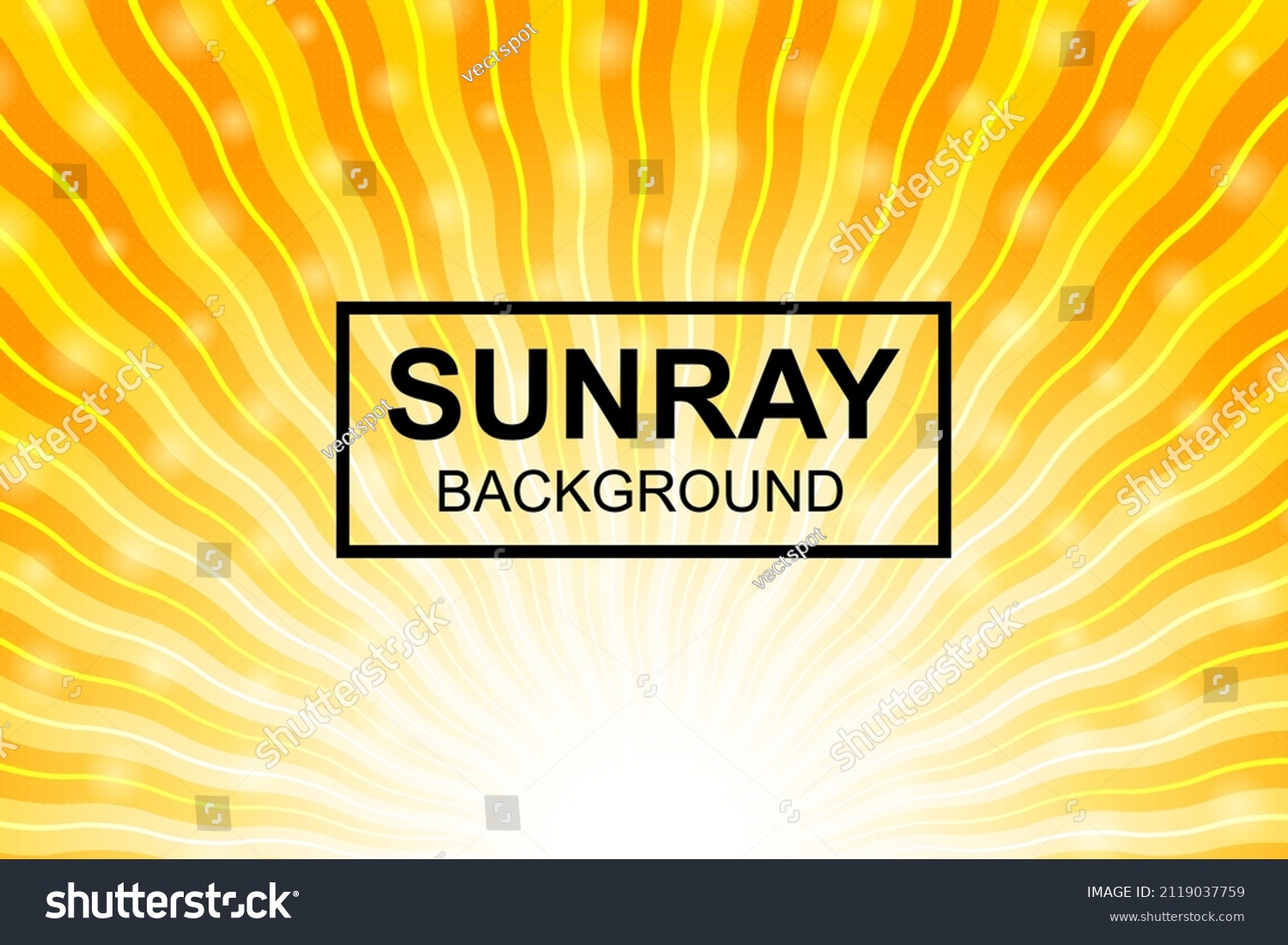 Yellow Sunray Background Design Vector Lights Stock Vector (Royalty ...