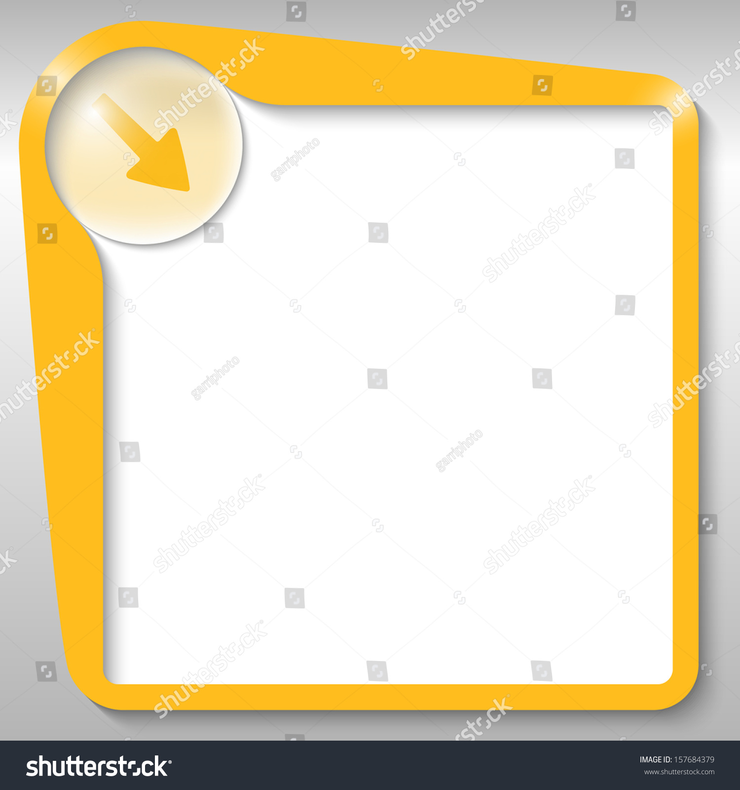 Yellow Text Box Arrow Stock Vector (Royalty Free) 157684379