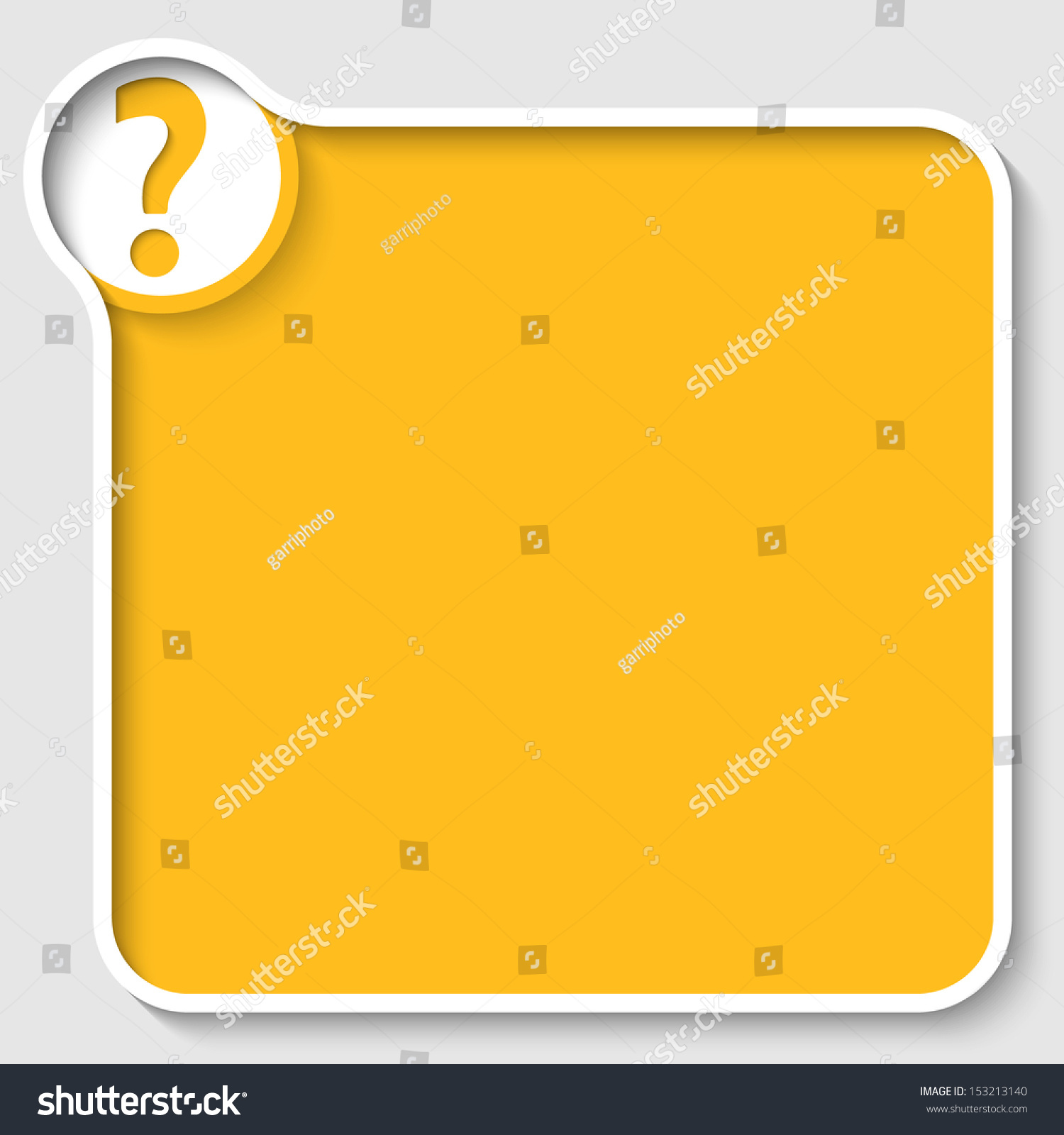 Yellow Text Frame Question Mark Stock Vector (Royalty Free) 153213140 ...