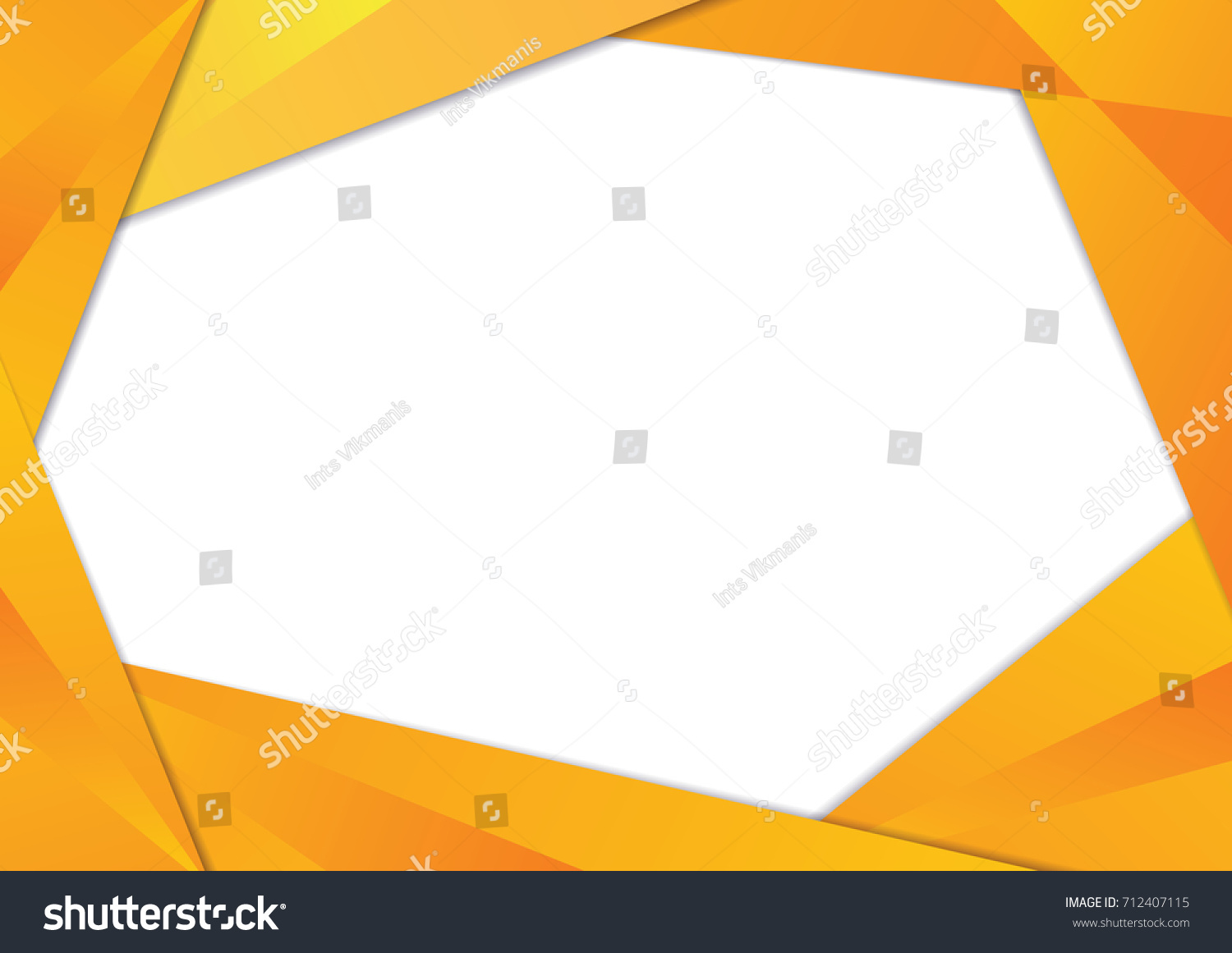 Yellow Orange Gradient Triangle Frame Border Stock Vector (Royalty Free ...