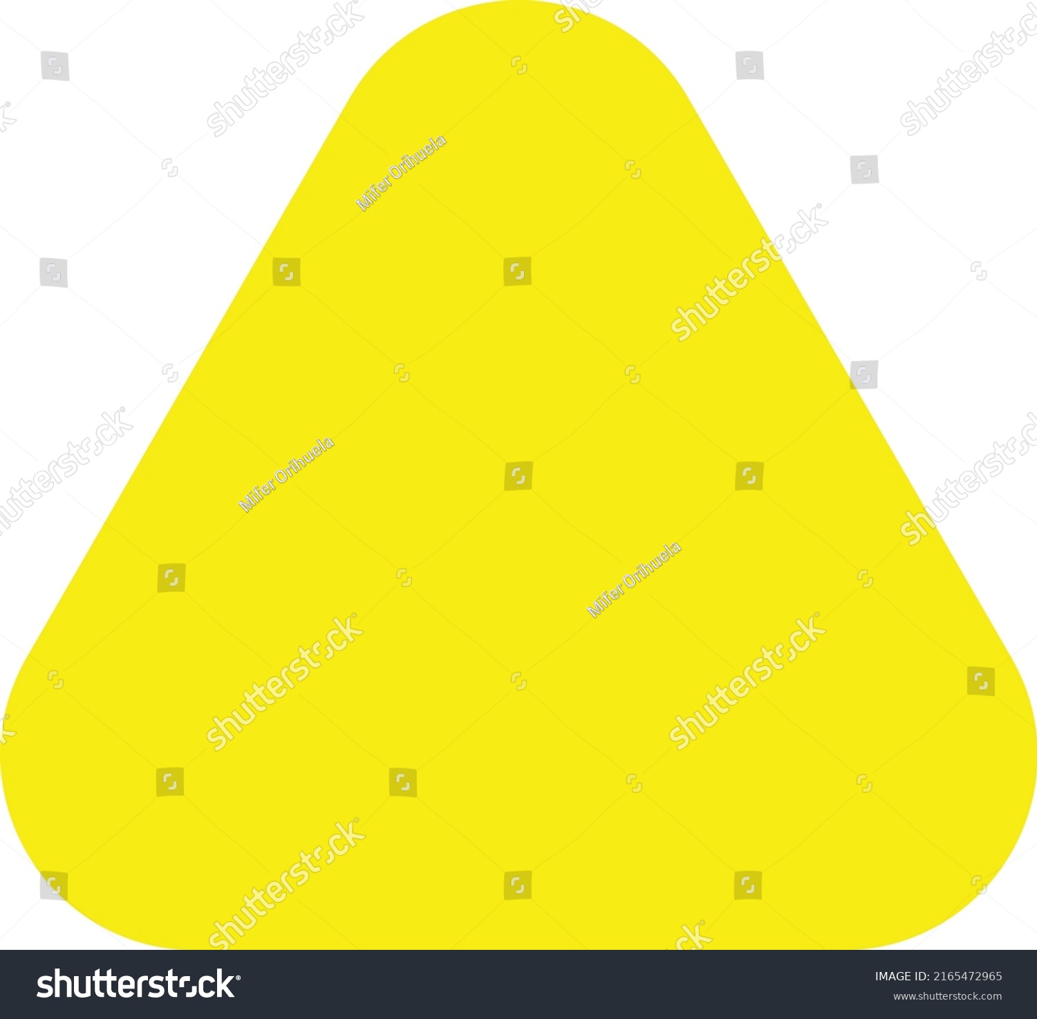 Yellow Triangle Rounded Edges Stock Vector (Royalty Free) 2165472965 ...