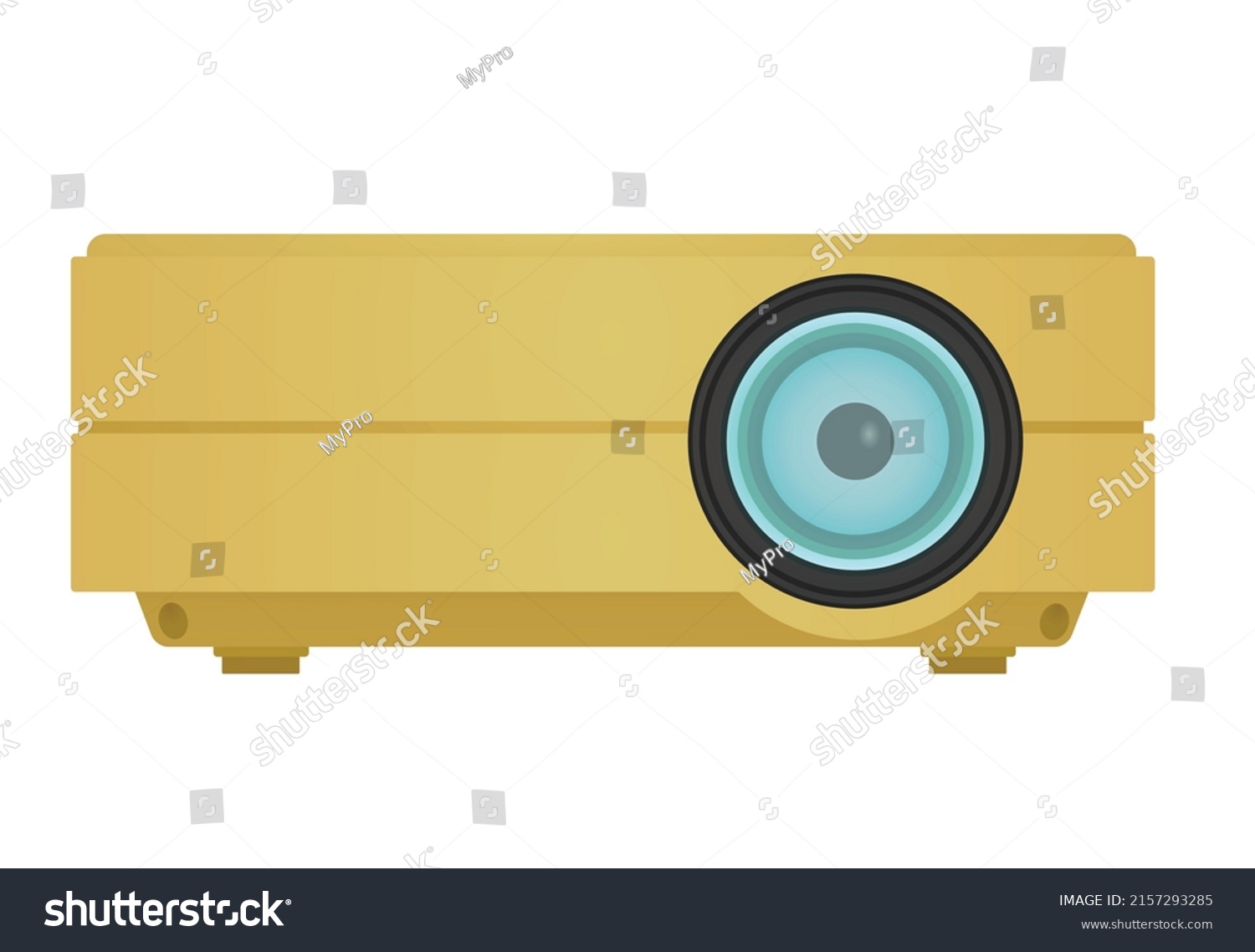 Yellow Video Projector Vector Illustration Stock Vector (Royalty Free ...