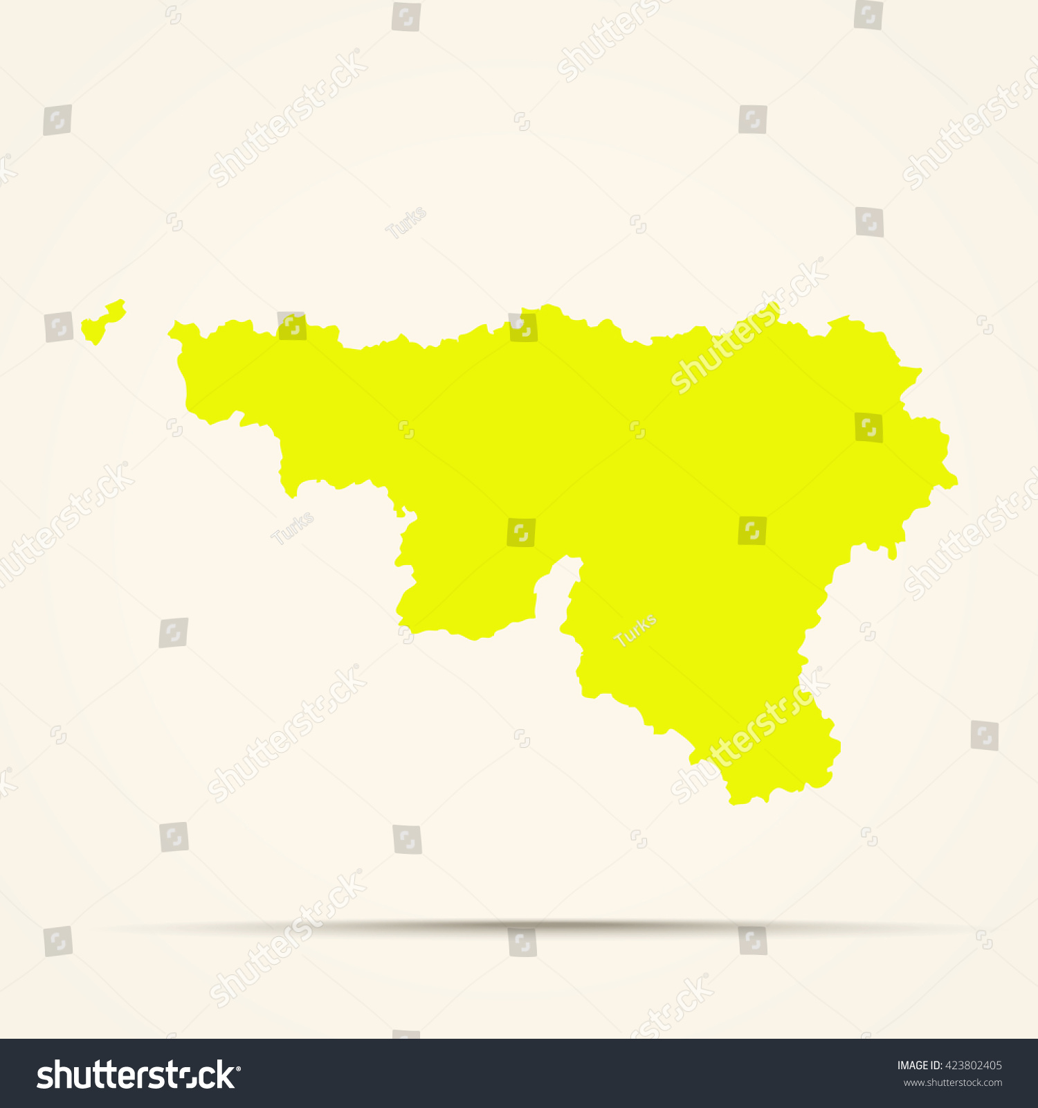 Yellow Wallonia Map Illustration Stock Vector (Royalty Free) 423802405