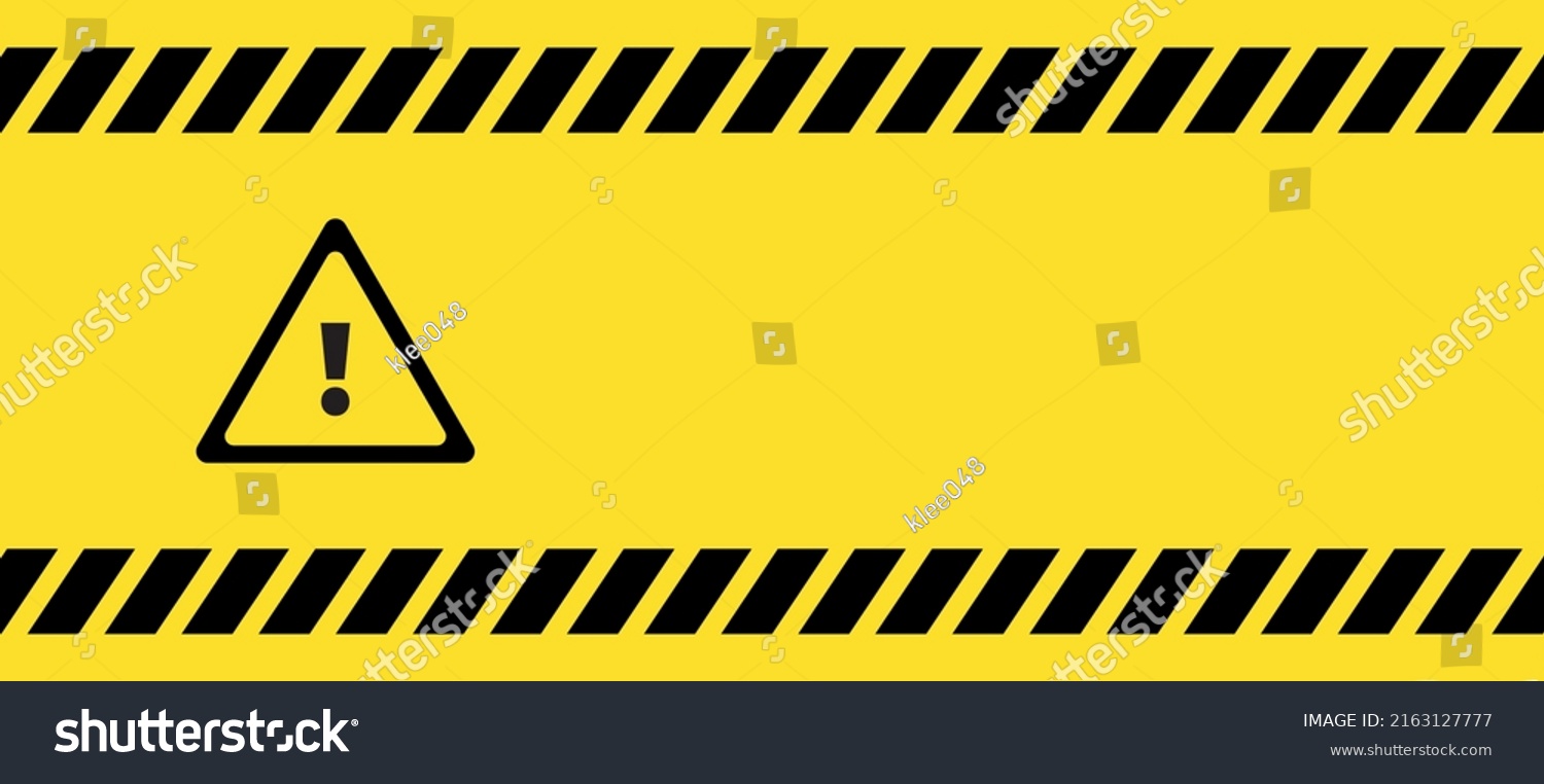 Yellow Warning Sign Under Construction Background Stock Vector (Royalty ...