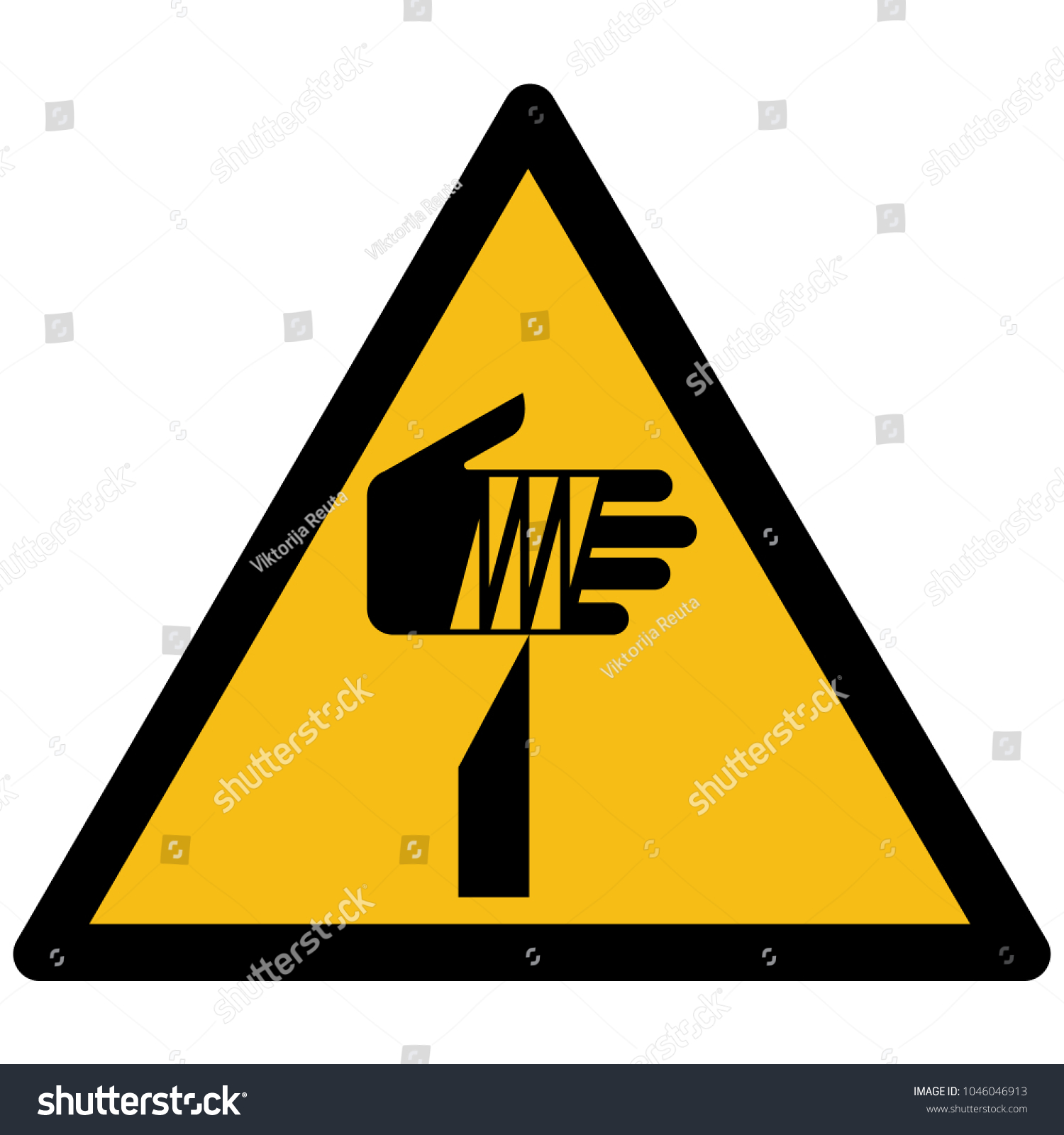 Yellow Warning Sign Vector Sharp Element Stock Vector (Royalty Free ...