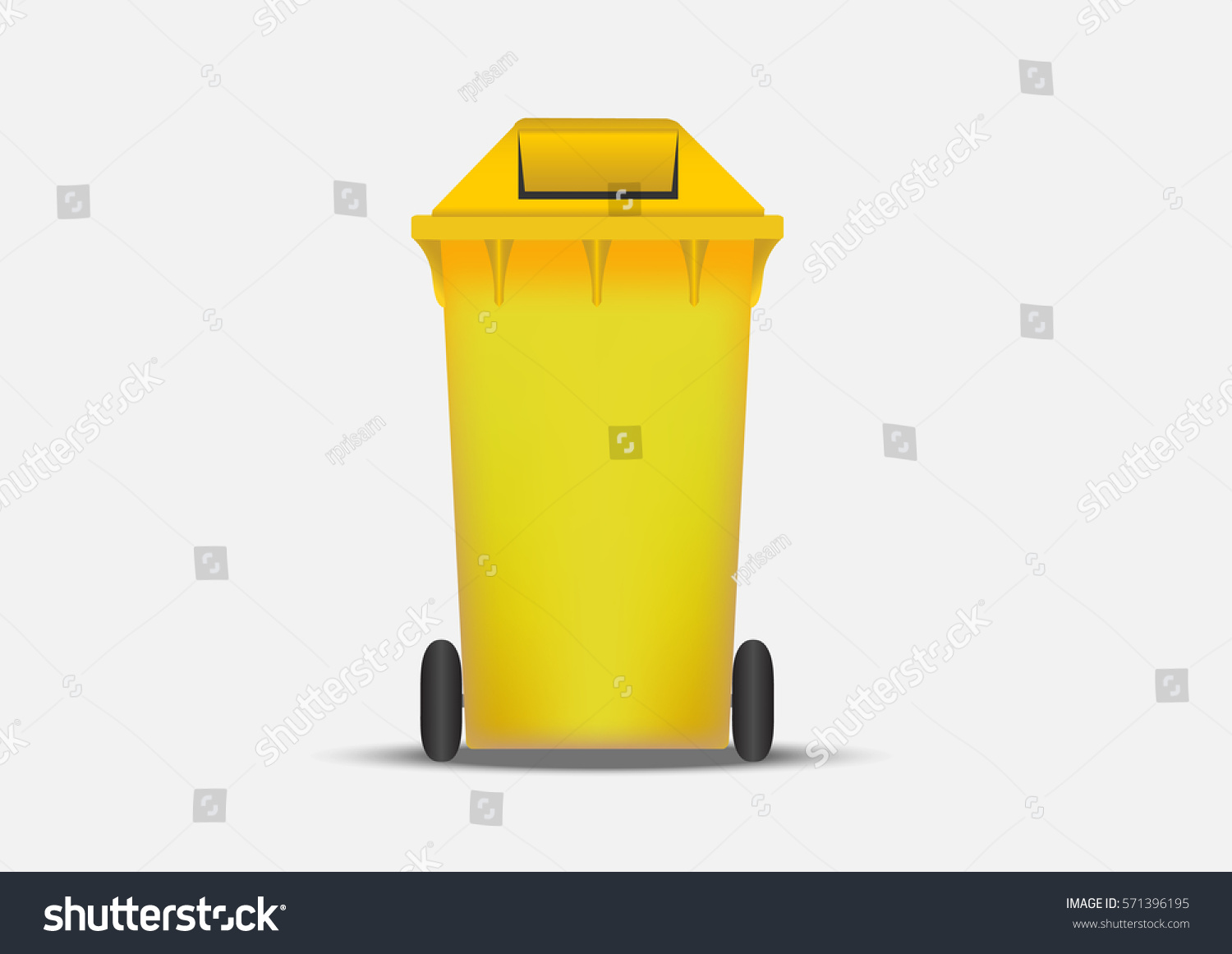 Yellow Waste Bin Wheel Stock Vector (Royalty Free) 571396195 | Shutterstock