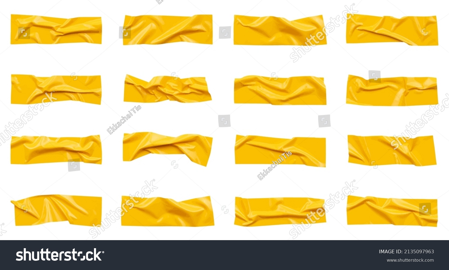 Yellow Wrinkled Adhesive Tape Isolated On Stock Vector (Royalty Free ... Yellow Wrinkled Adhesive Tape Isolated On Stock Vector (Royalty Free ...