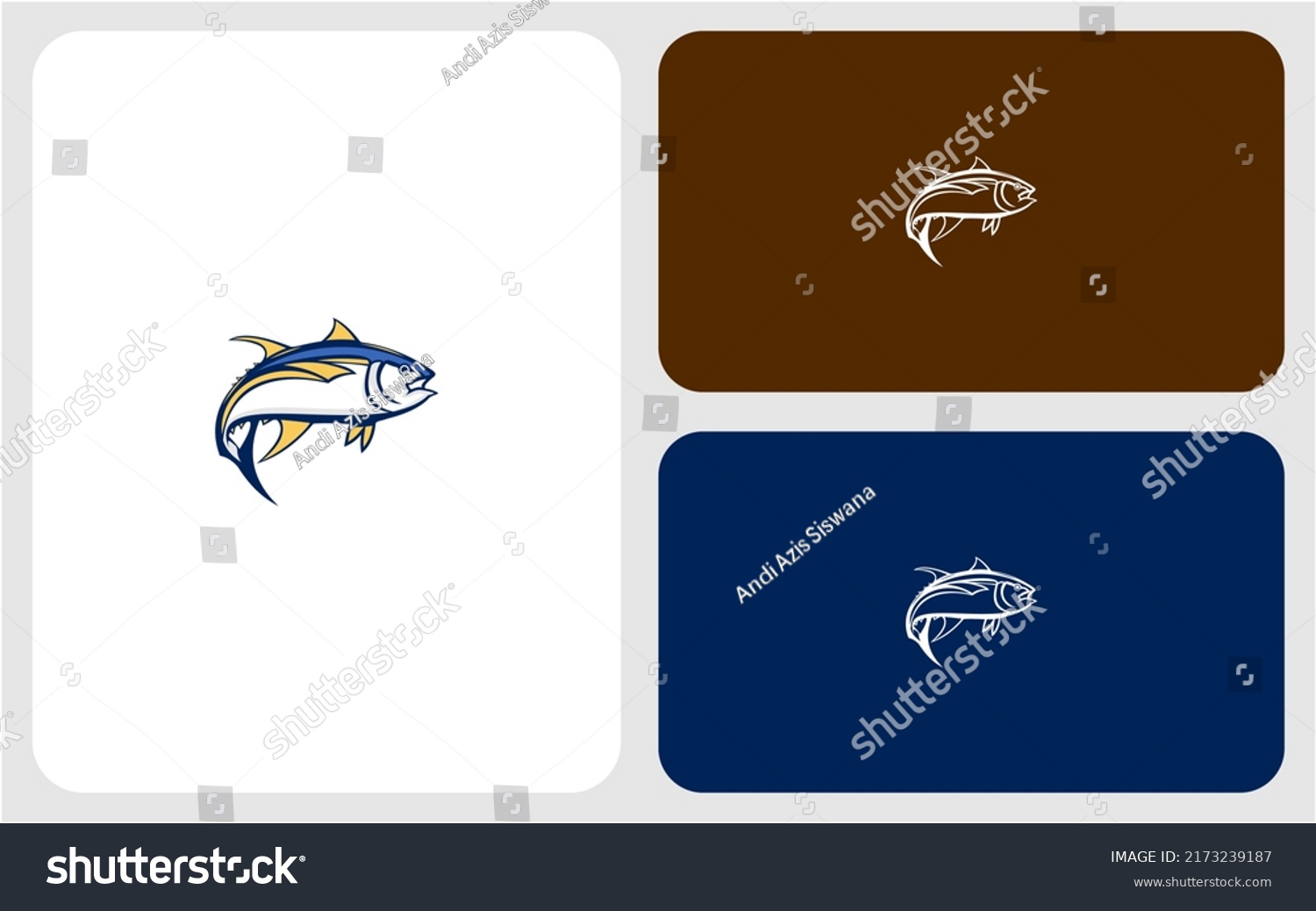 Yellowfin Tuna Vector Logo Design Stock Vector (Royalty Free ...