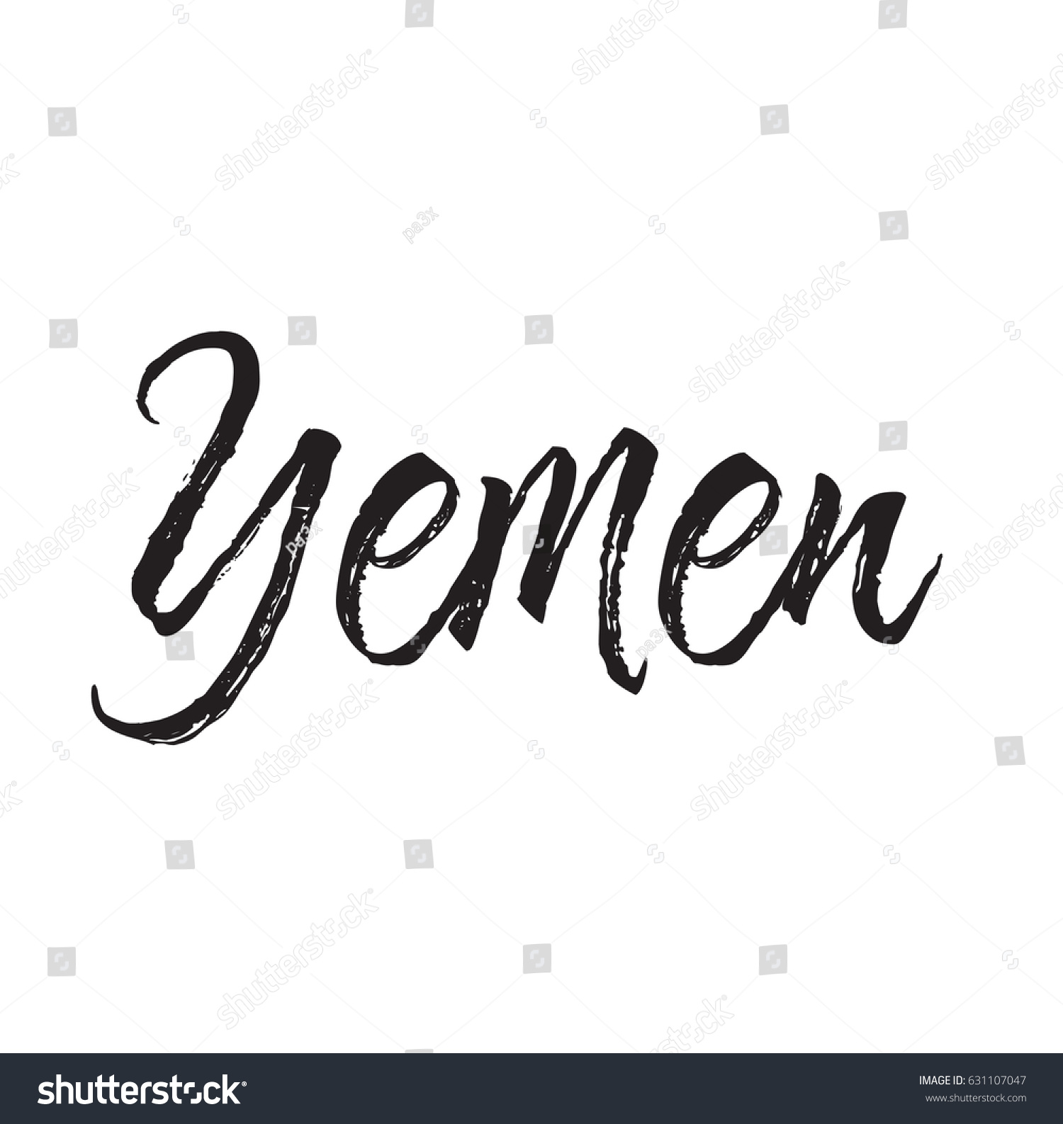 Yemen Text Design Vector Calligraphy Typography Vector De Stock Libre