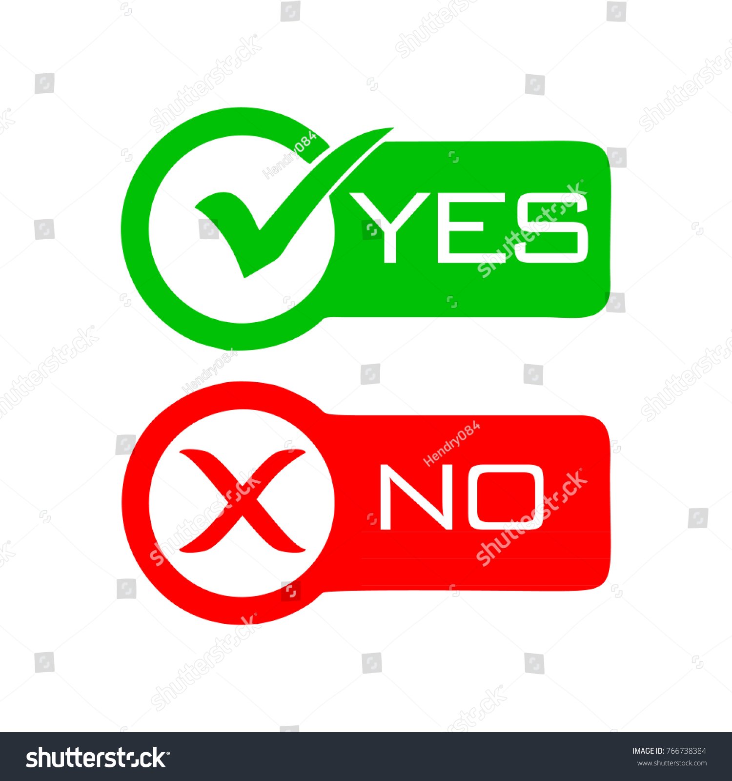 Marca de verificación Sí y NO: vector de stock (libre de regalías ...