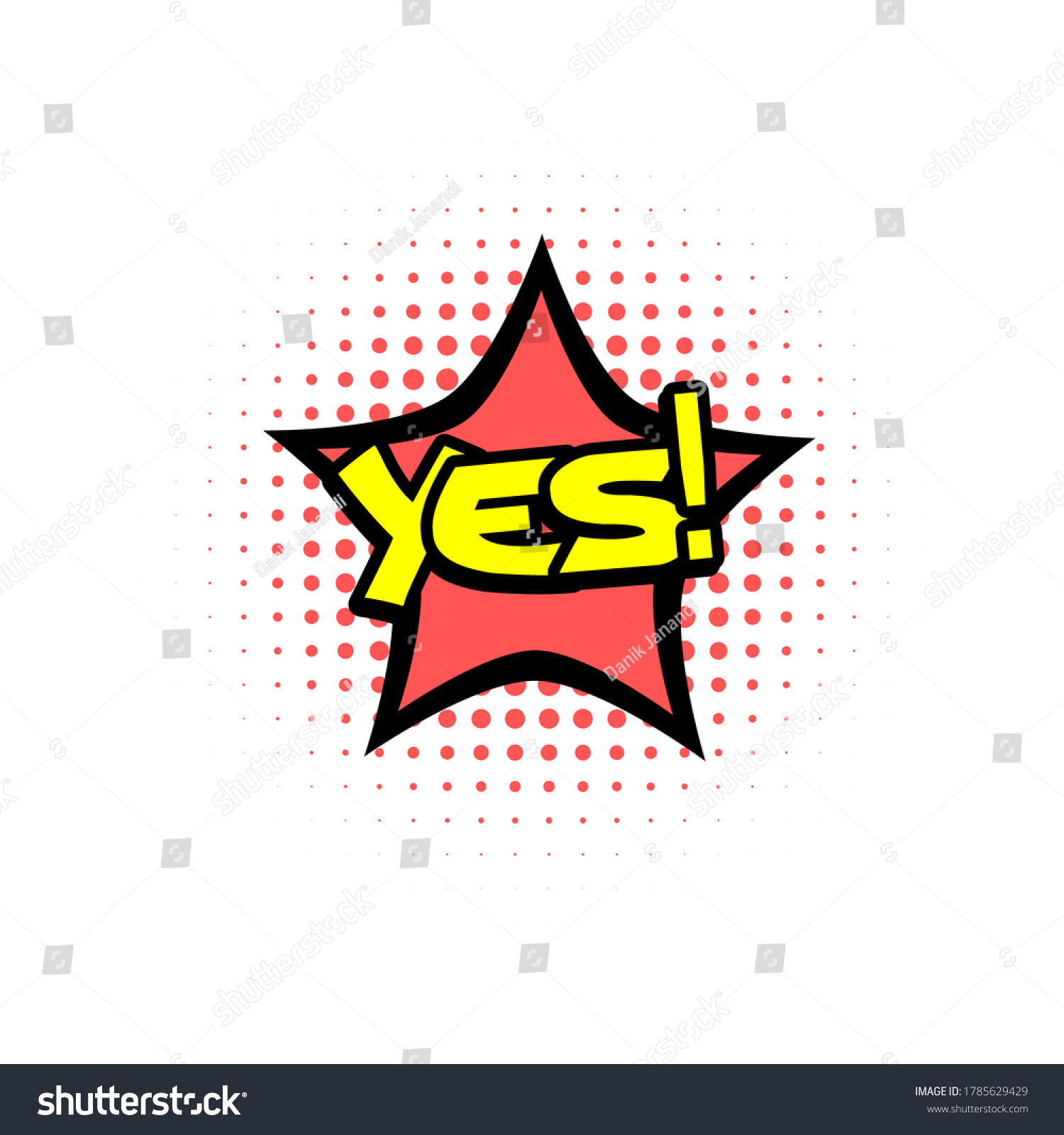 Yes Comic Logo Style Vector Image Stock Vector (Royalty Free ...