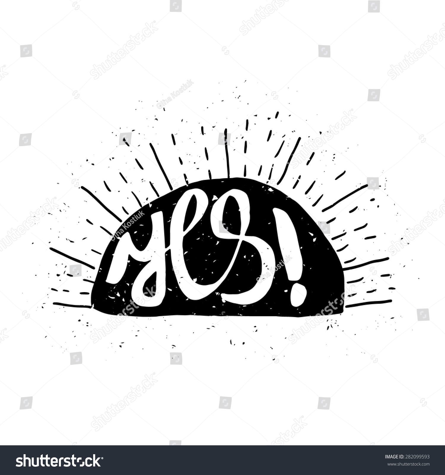 Yes Message Poster Grunge Texture Stock Vector (Royalty Free) 282099593