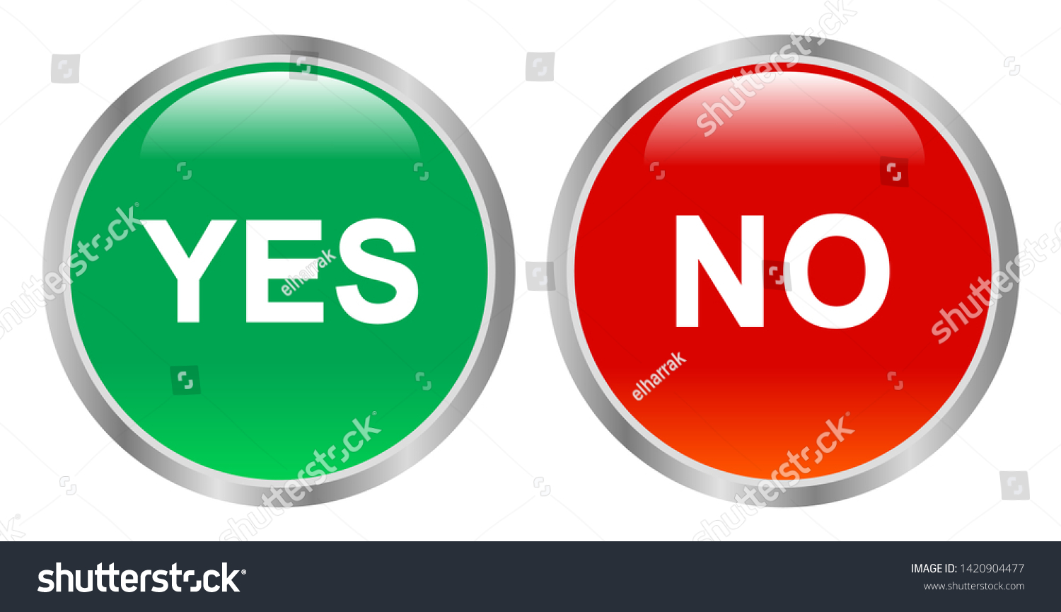 Yes No Buttons Web Illustration Vector Stock Vector (Royalty Free ...