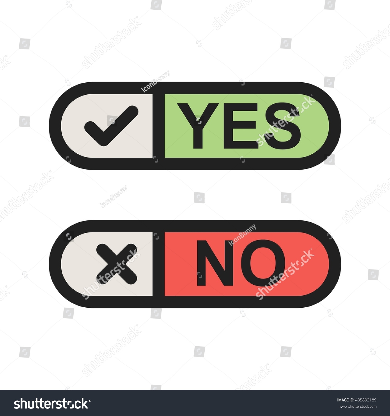 Yes No Option Stock Vector (Royalty Free) 485893189 | Shutterstock