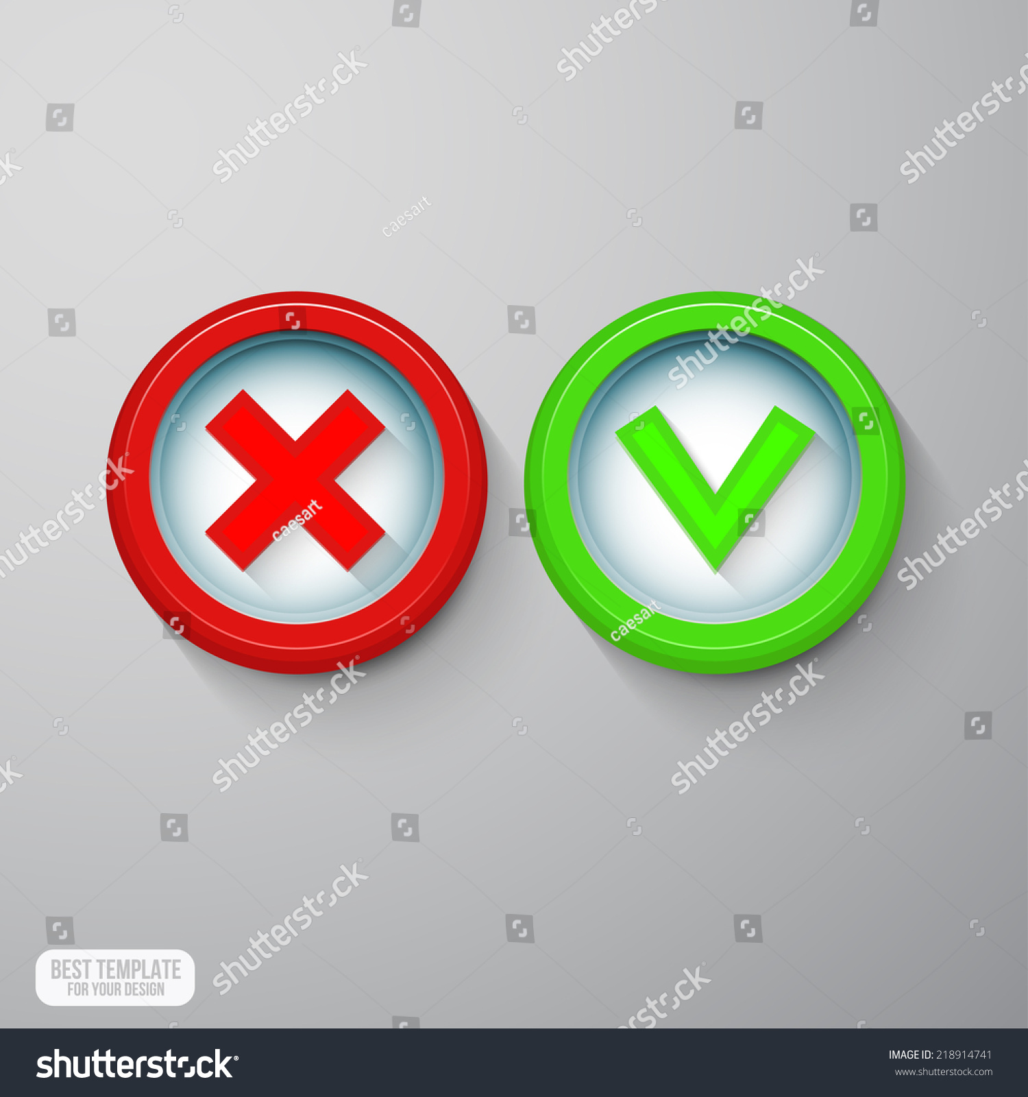 Vektor Stok Yes No 3d Icons Vector (Tanpa Royalti) 218914741 | Shutterstock