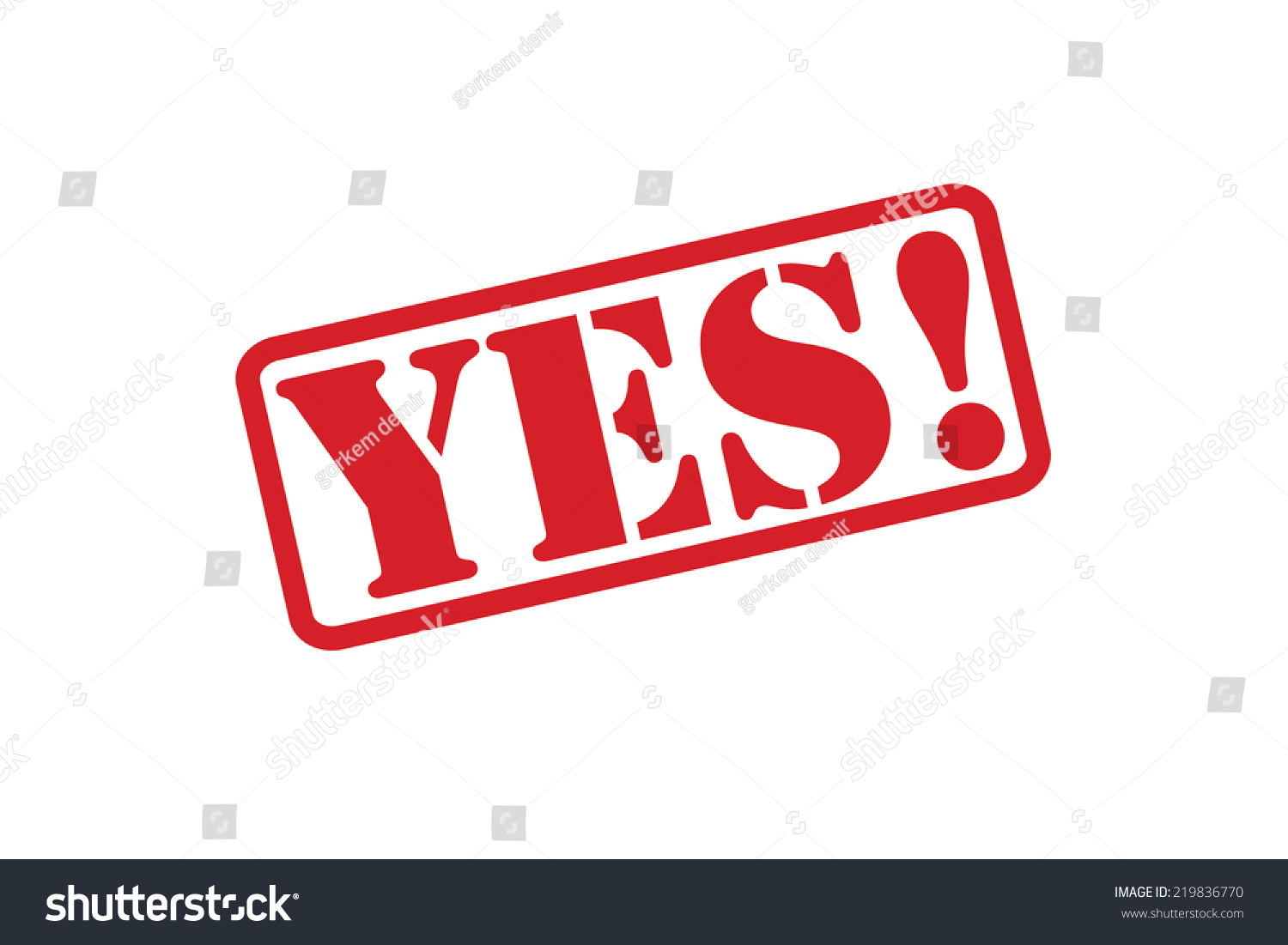 Yes Red Rubber Stamp Vector Over: vector de stock (libre de regalías ...
