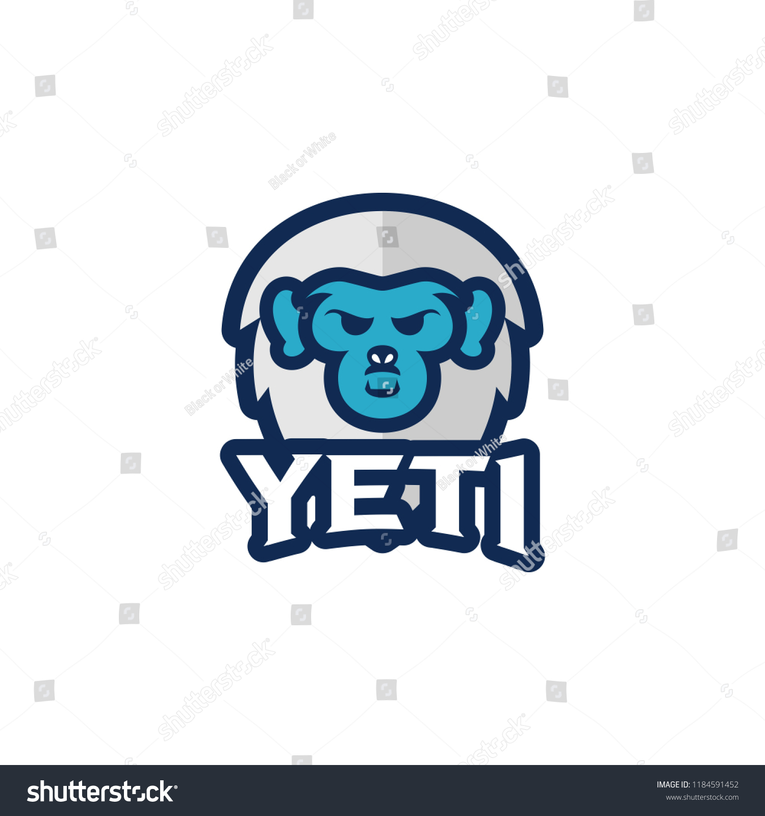 Yeti Logo Design Stock Vector (Royalty Free) 1184591452 | Shutterstock