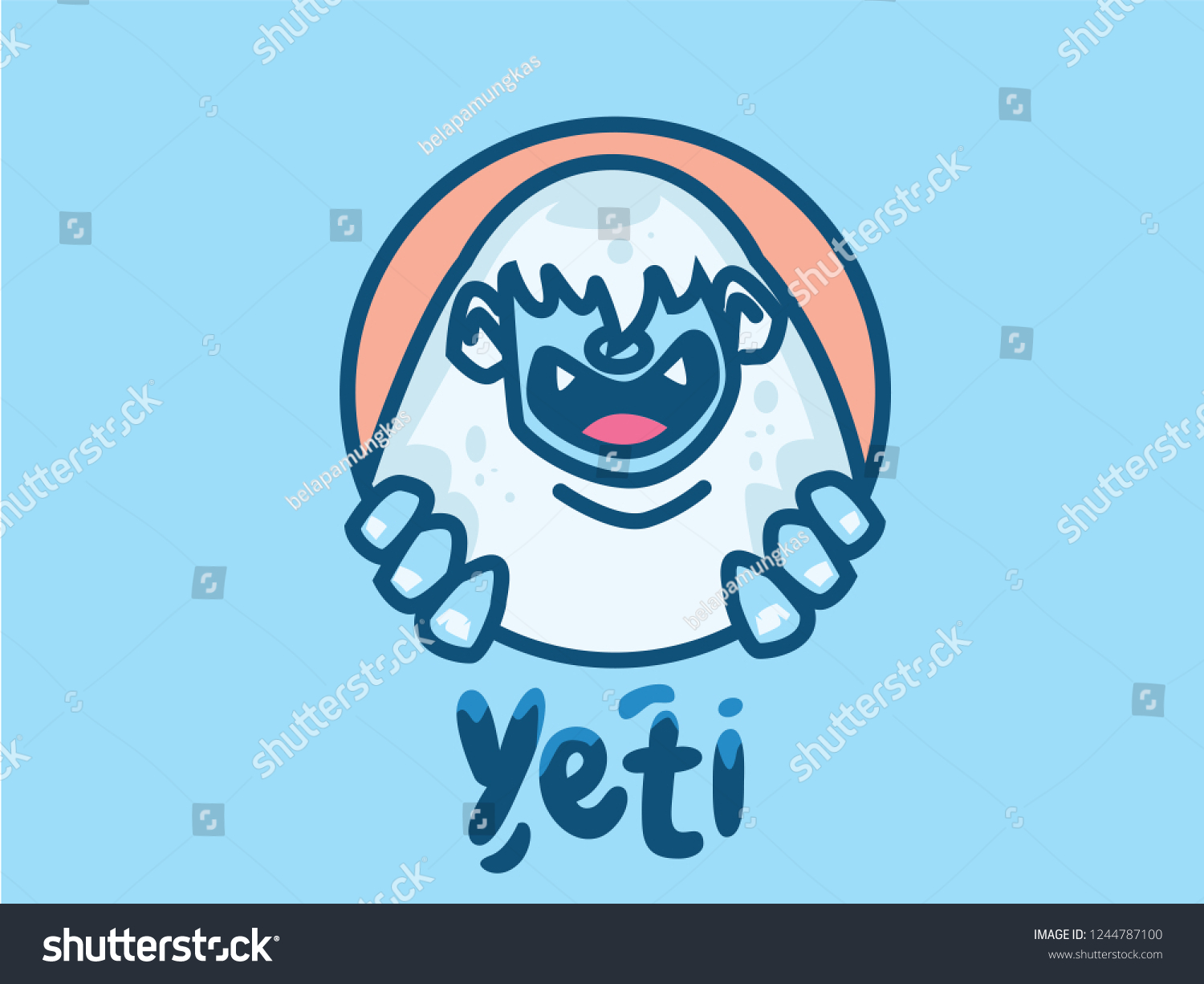 Yeti Logo Design Stock Vector (Royalty Free) 1244787100 | Shutterstock