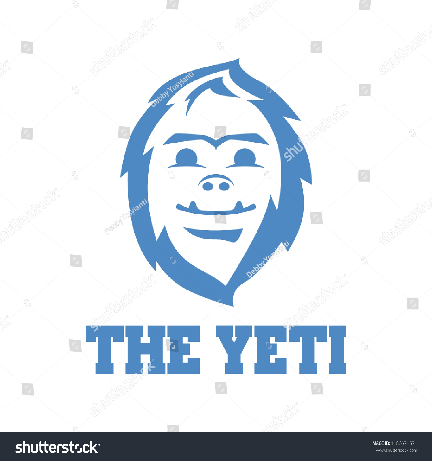 Yeti Logo Design Vector Stock Vector (Royalty Free) 1186671571