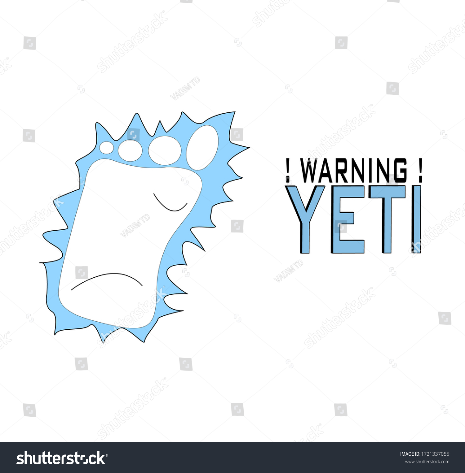 Yeti Simple Logo Foot Vector Stock Vector (Royalty Free) 1721337055 ...