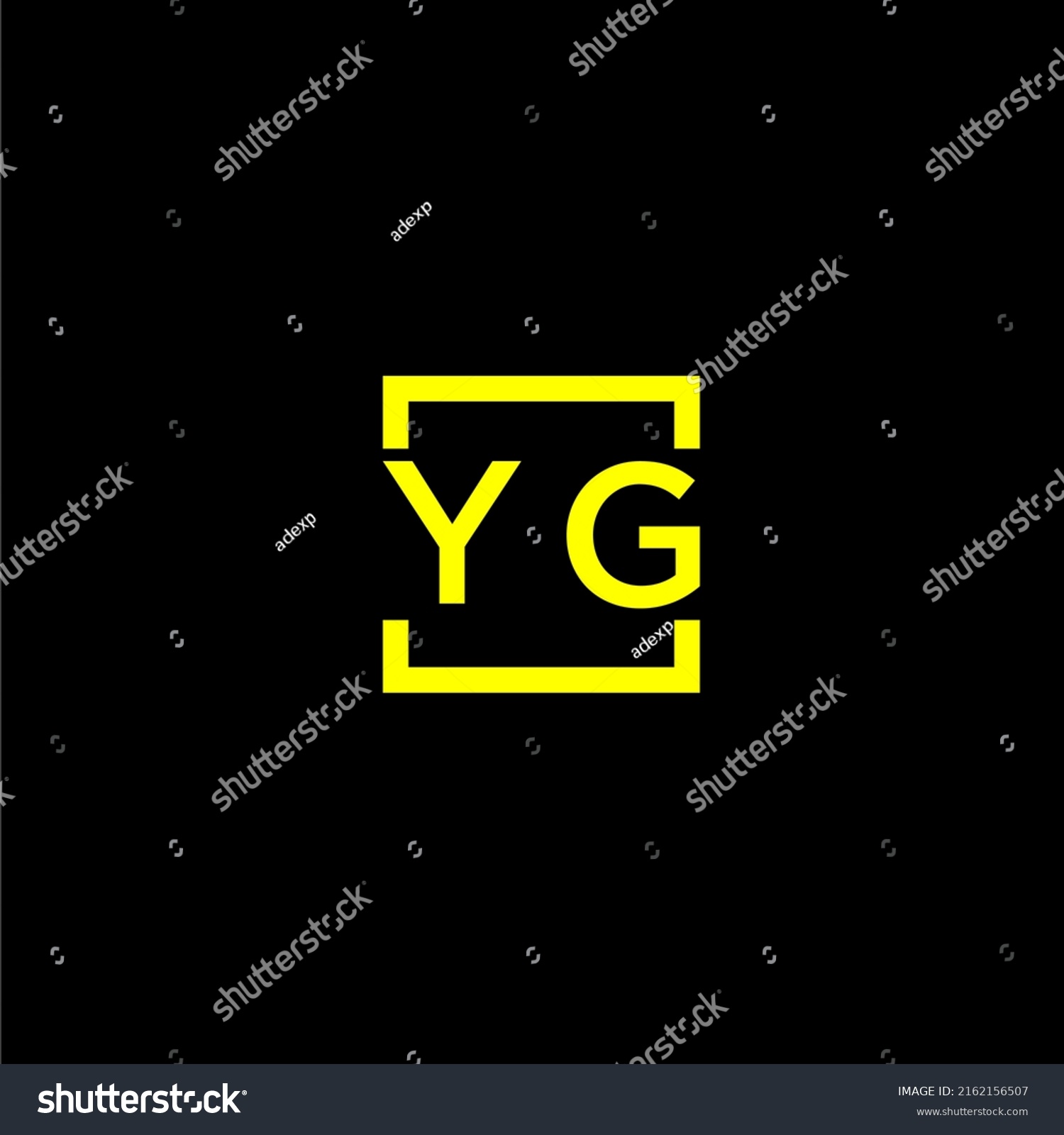 Yg Initial Monogram Logo Square Style Stock Vector (Royalty Free ...