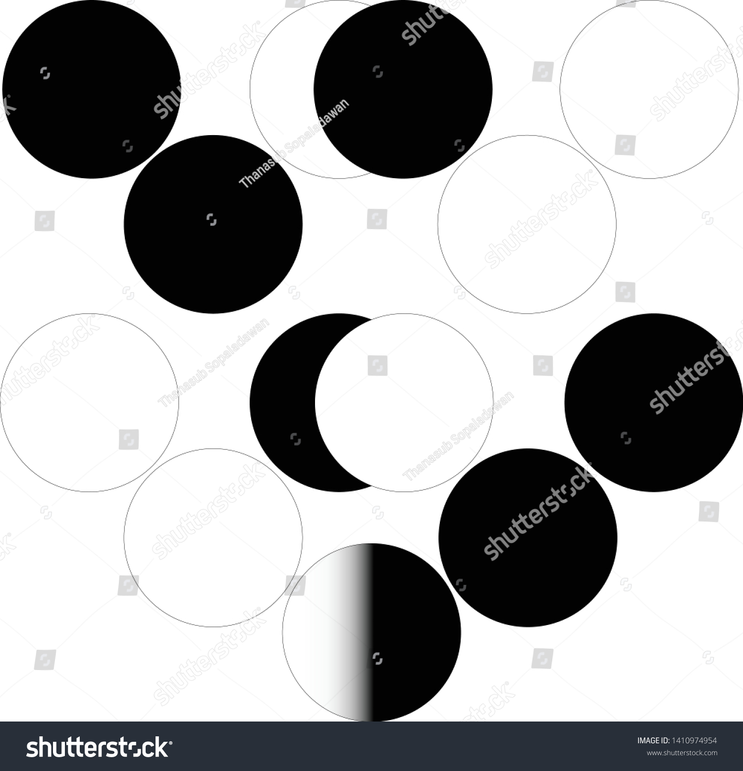 Yin Yang Pattern White Background Stock Vector (Royalty Free ...
