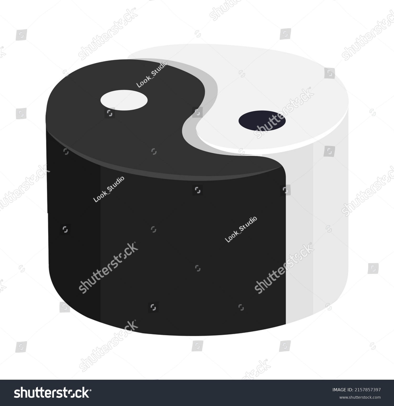 Yin Yang Shape Icon Vector Illustration Stock Vector (Royalty Free ...