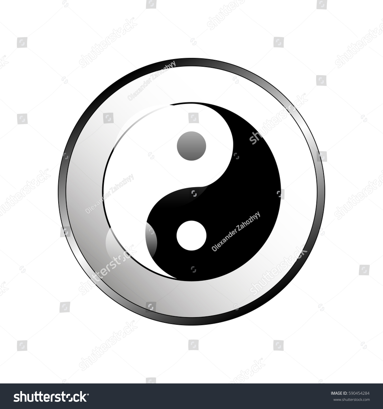 Yin Yang Symbol Stock Vector (Royalty Free) 590454284 | Shutterstock