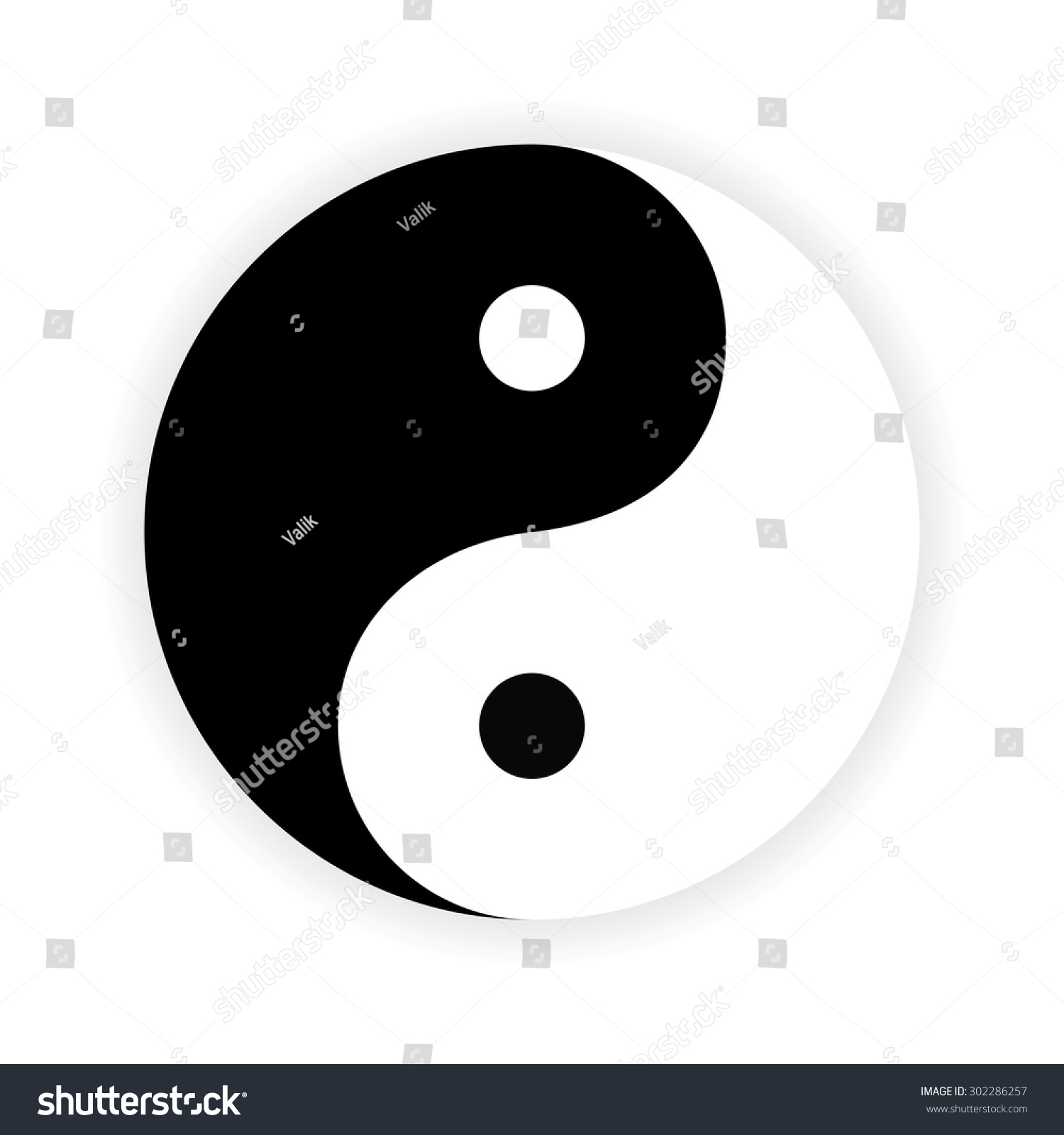 Yin Yang Symbol Vector: vector de stock (libre de regalías) 302286257 ...