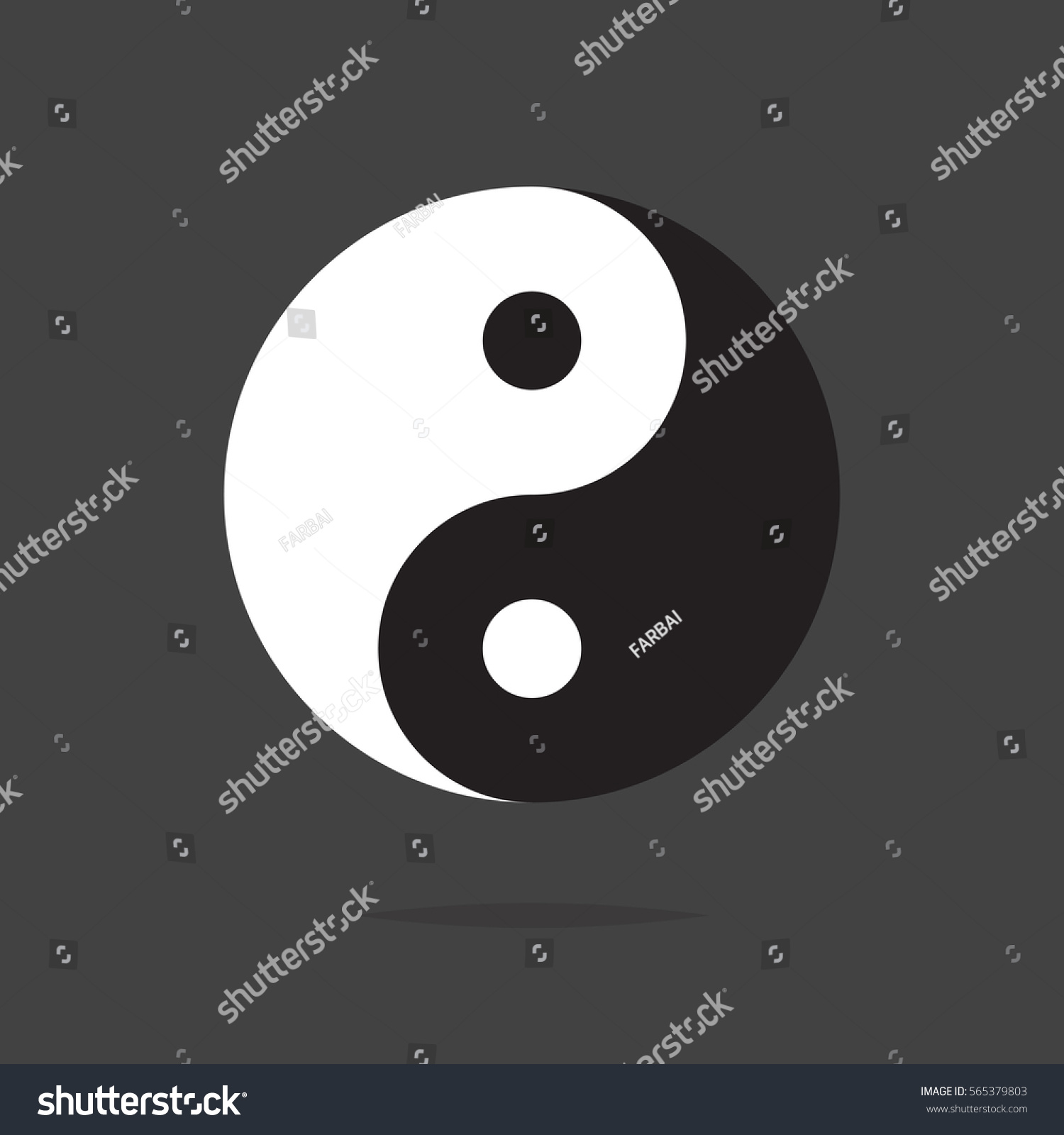 Yin Yang Symbol Vector Isolated: vector de stock (libre de regalías ...