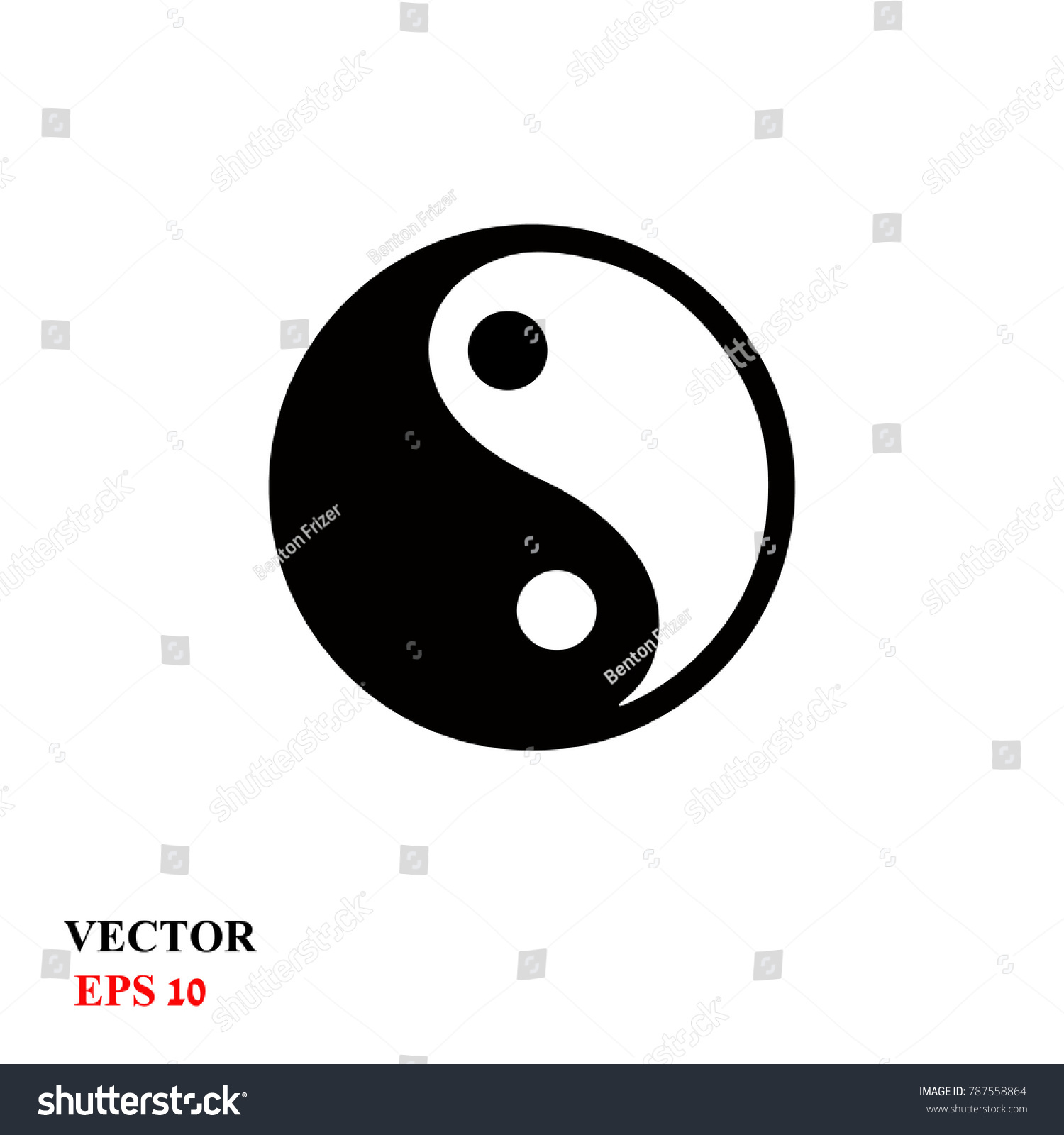 Yin Yang Vector Illustration Stock Vector (Royalty Free) 787558864 ...