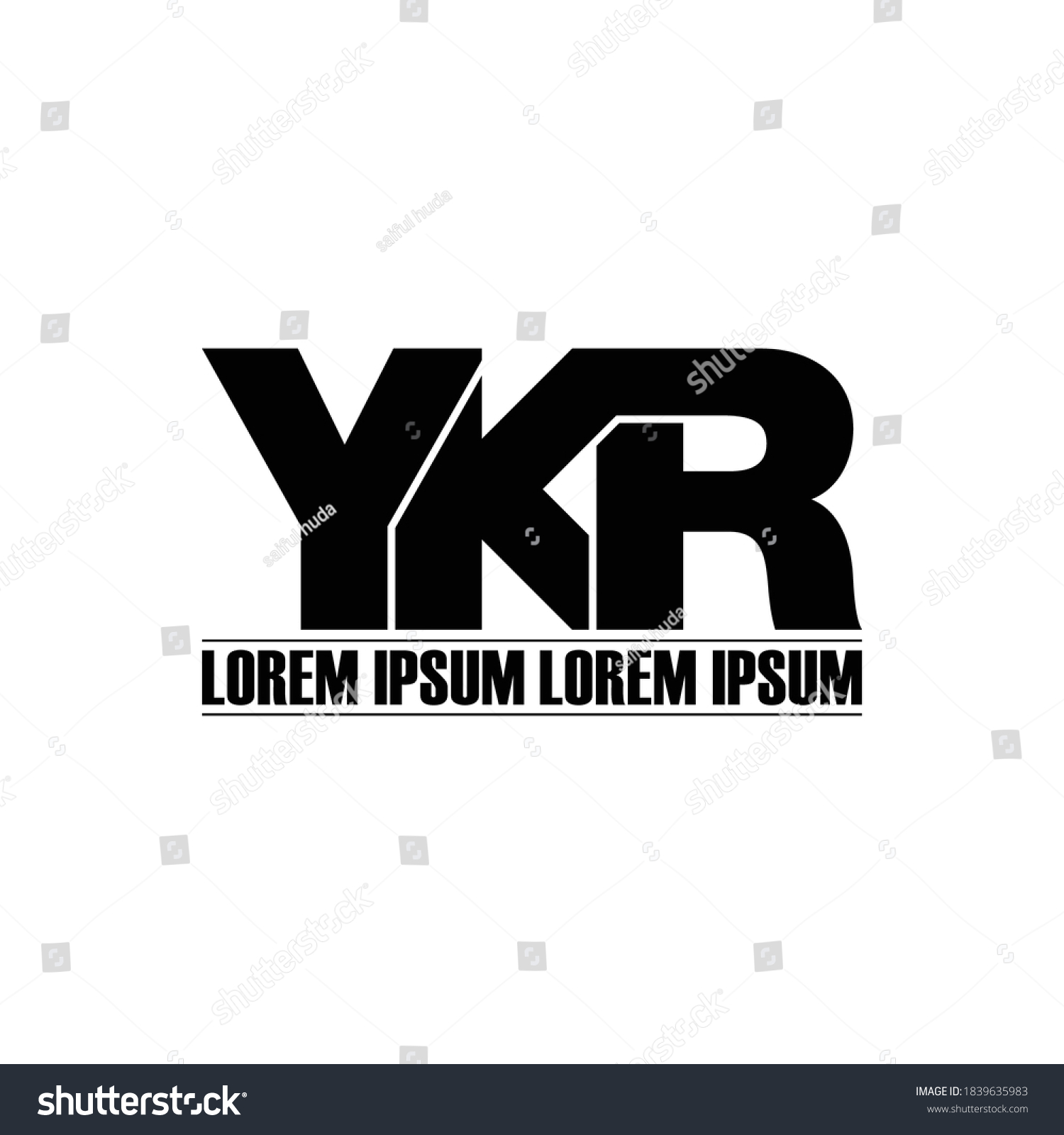 Ykr Letter Monogram Logo Design Vector: Vector có sẵn (miễn phí bản ...