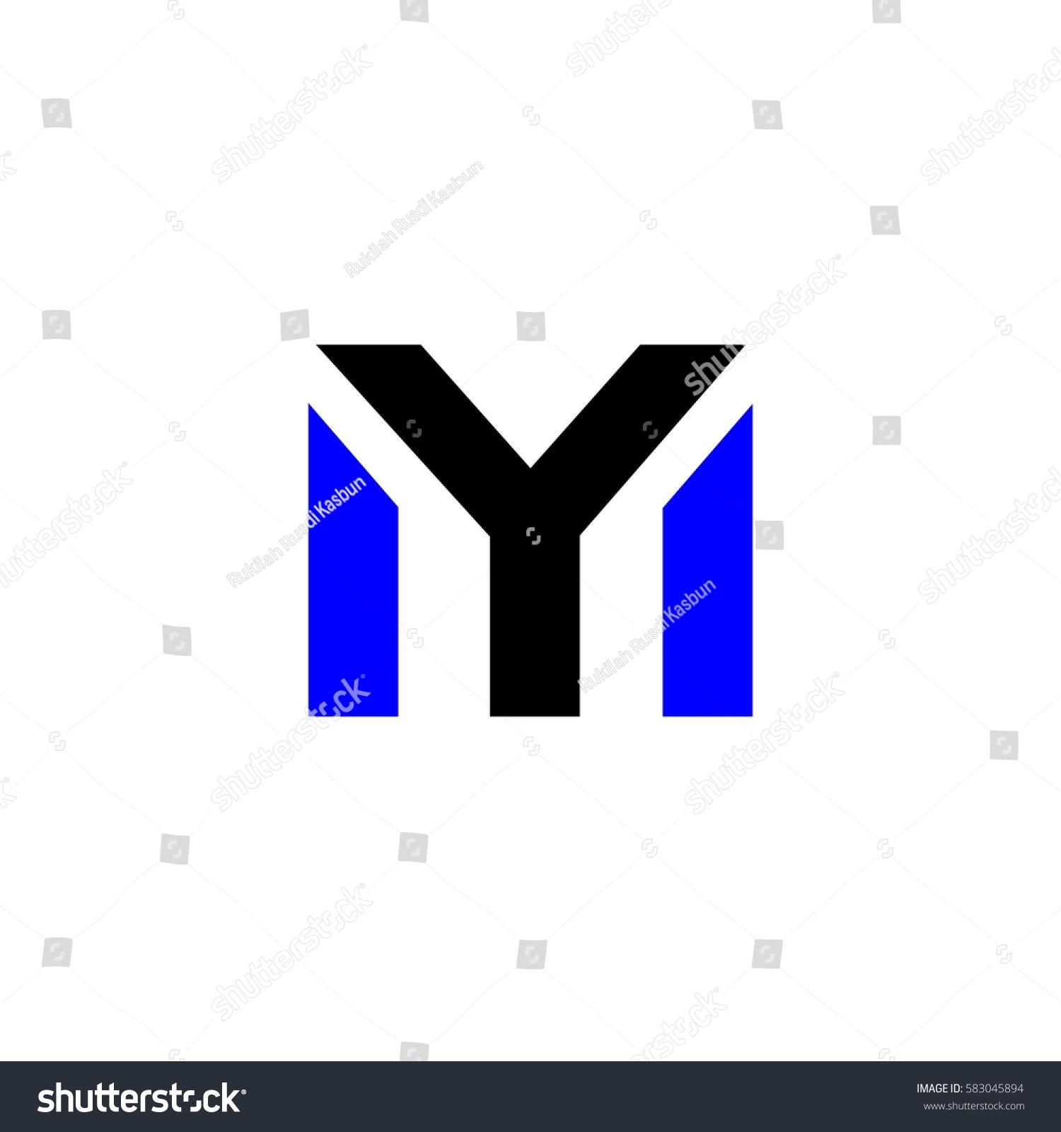Ym Letter Vector M Letter Vector Stock Vector 583045894 - Shutterstock