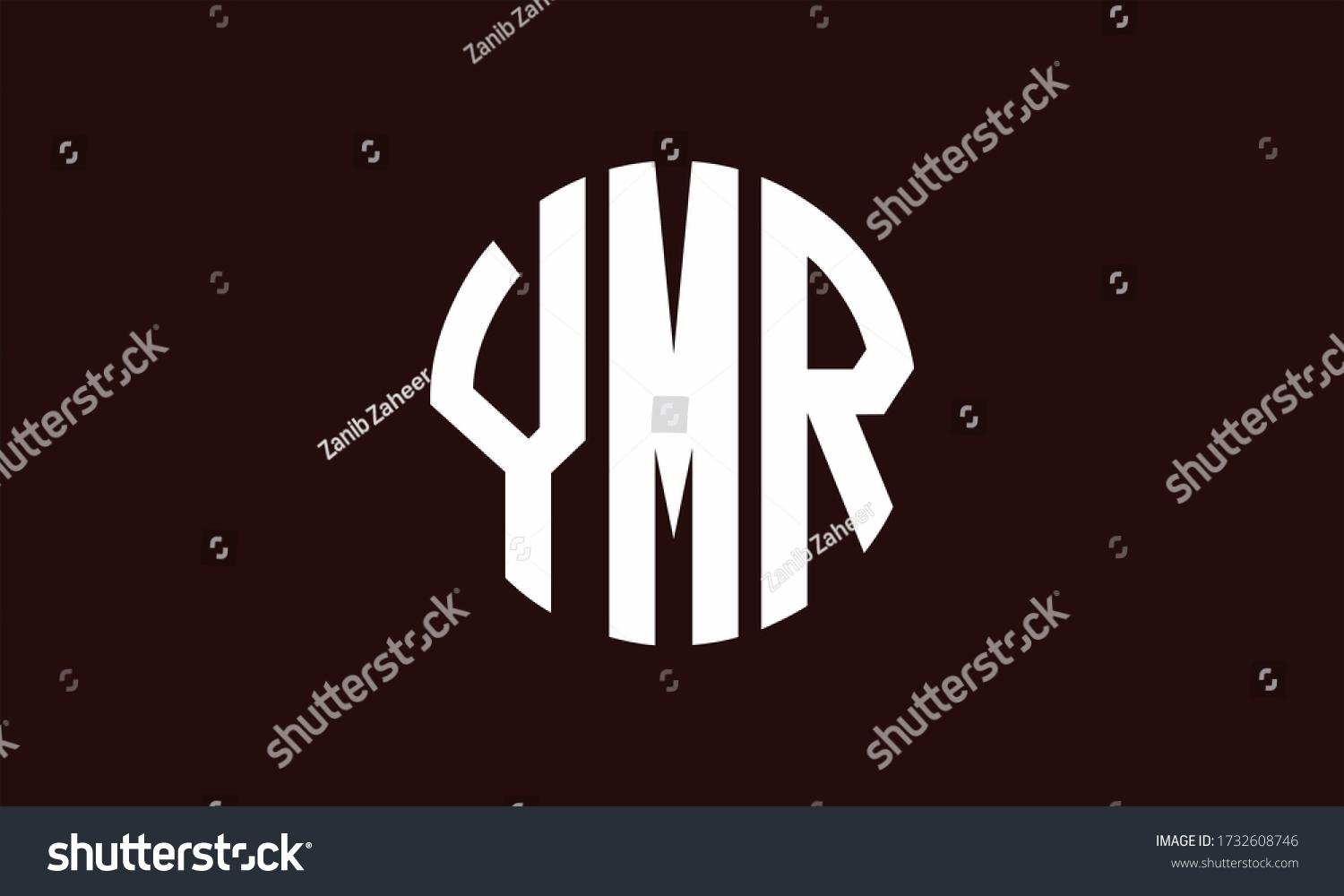Ymr Circle Emblem Abstract Monogram Letter Stock Vector (Royalty Free ...